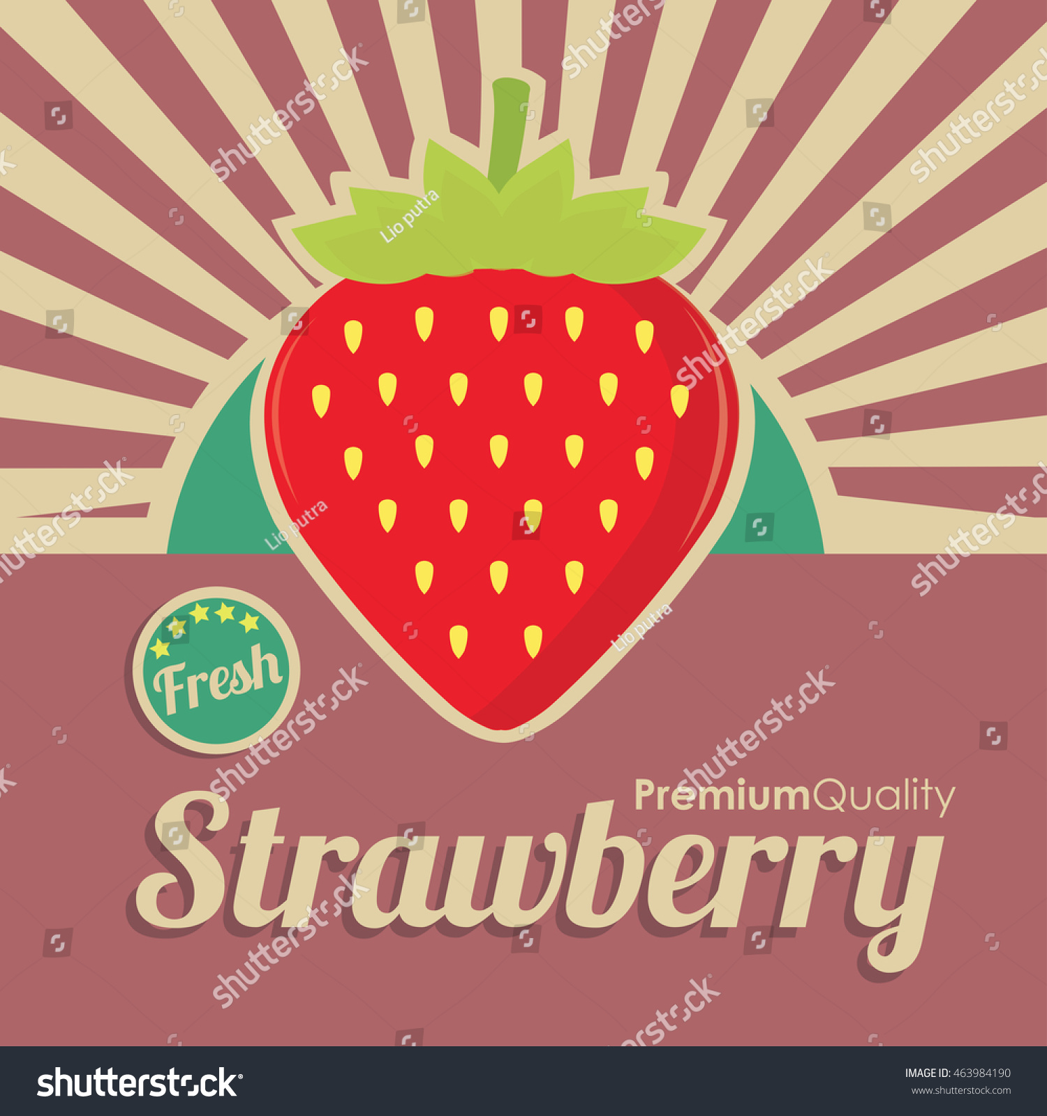 Strawberry Poster Stock Vector (Royalty Free) 463984190 | Shutterstock
