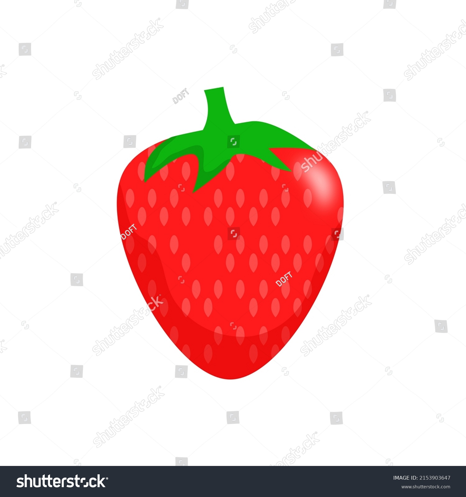 Strawberry Vector Illustration White Background Stock Vector (Royalty ...