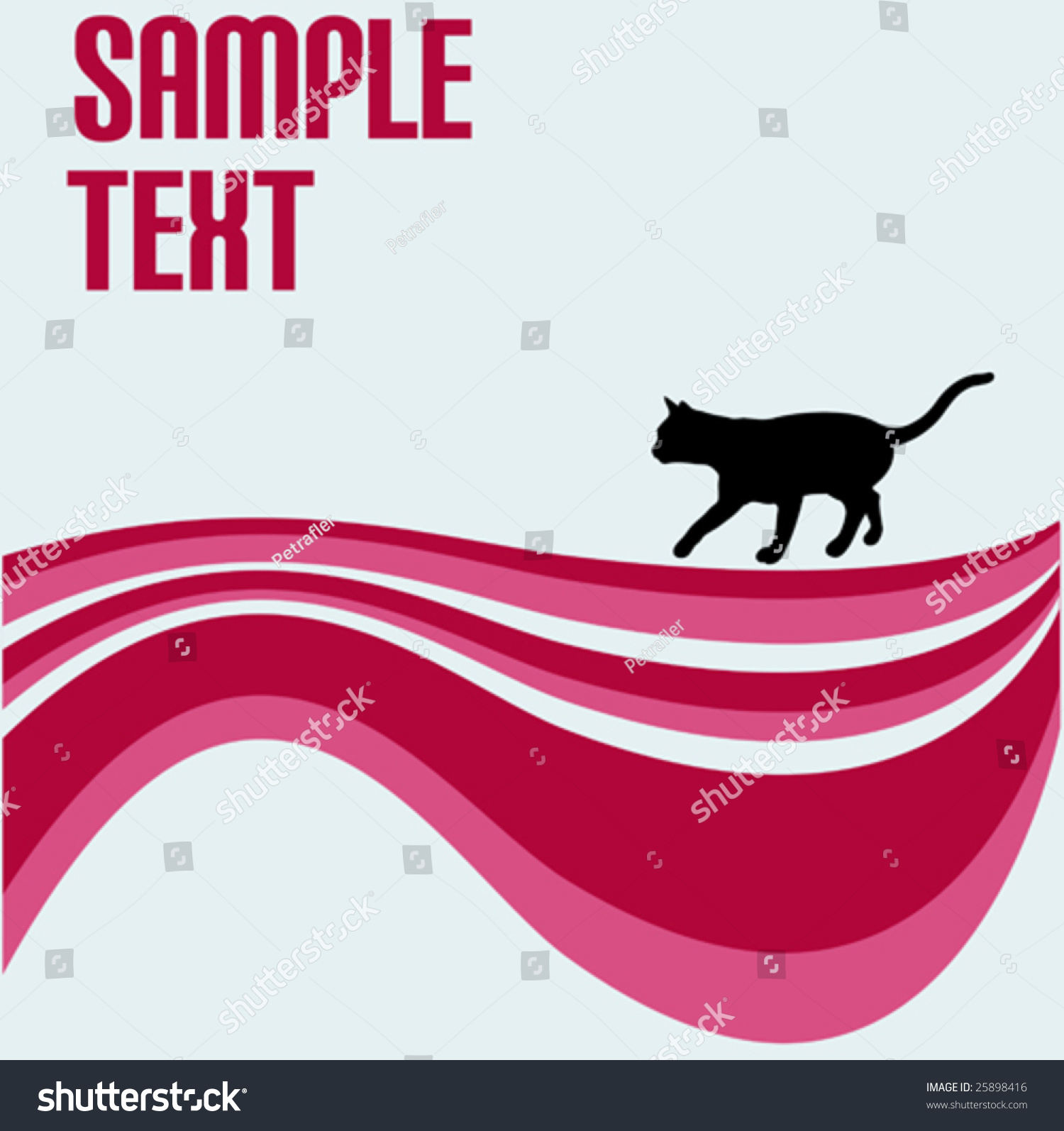 Stray Cat Swirl Vector Background Stock Vector (Royalty Free) 25898416 ...
