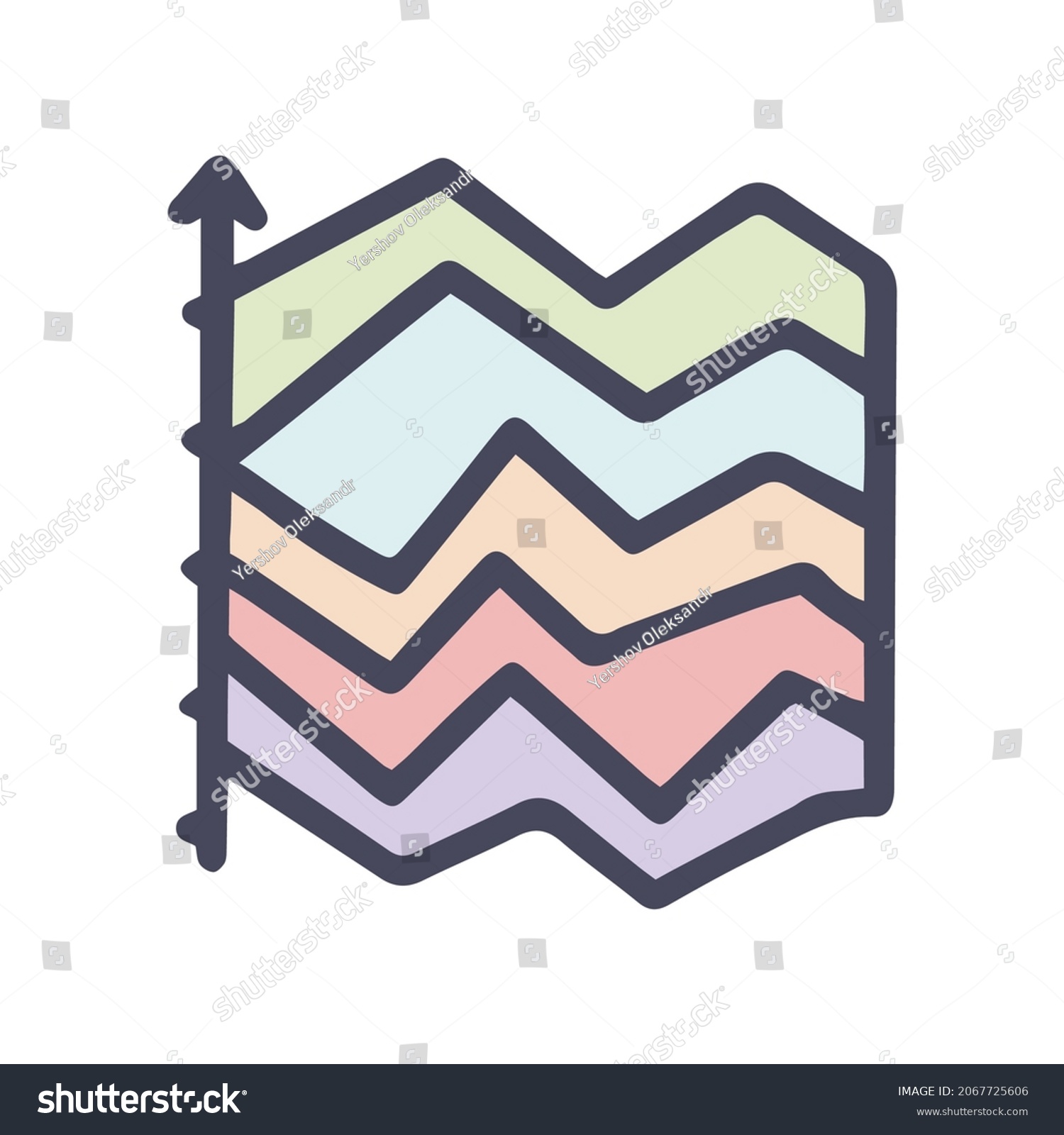 Streamgraph Color Vector Doodle Simple Icon Stock Vector (Royalty Free ...