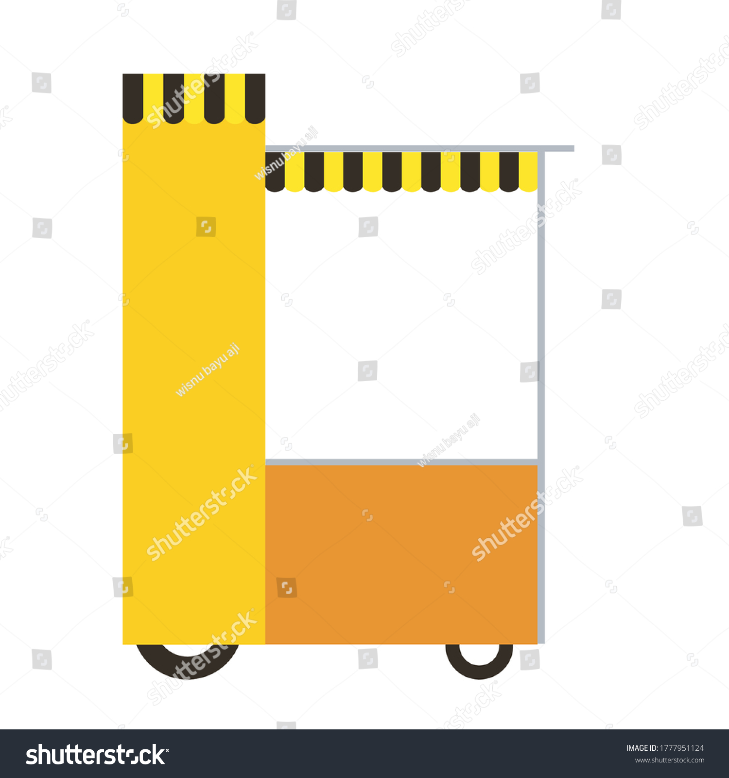 Street Booth Design Side View Vector Stock Vector (Royalty Free ...