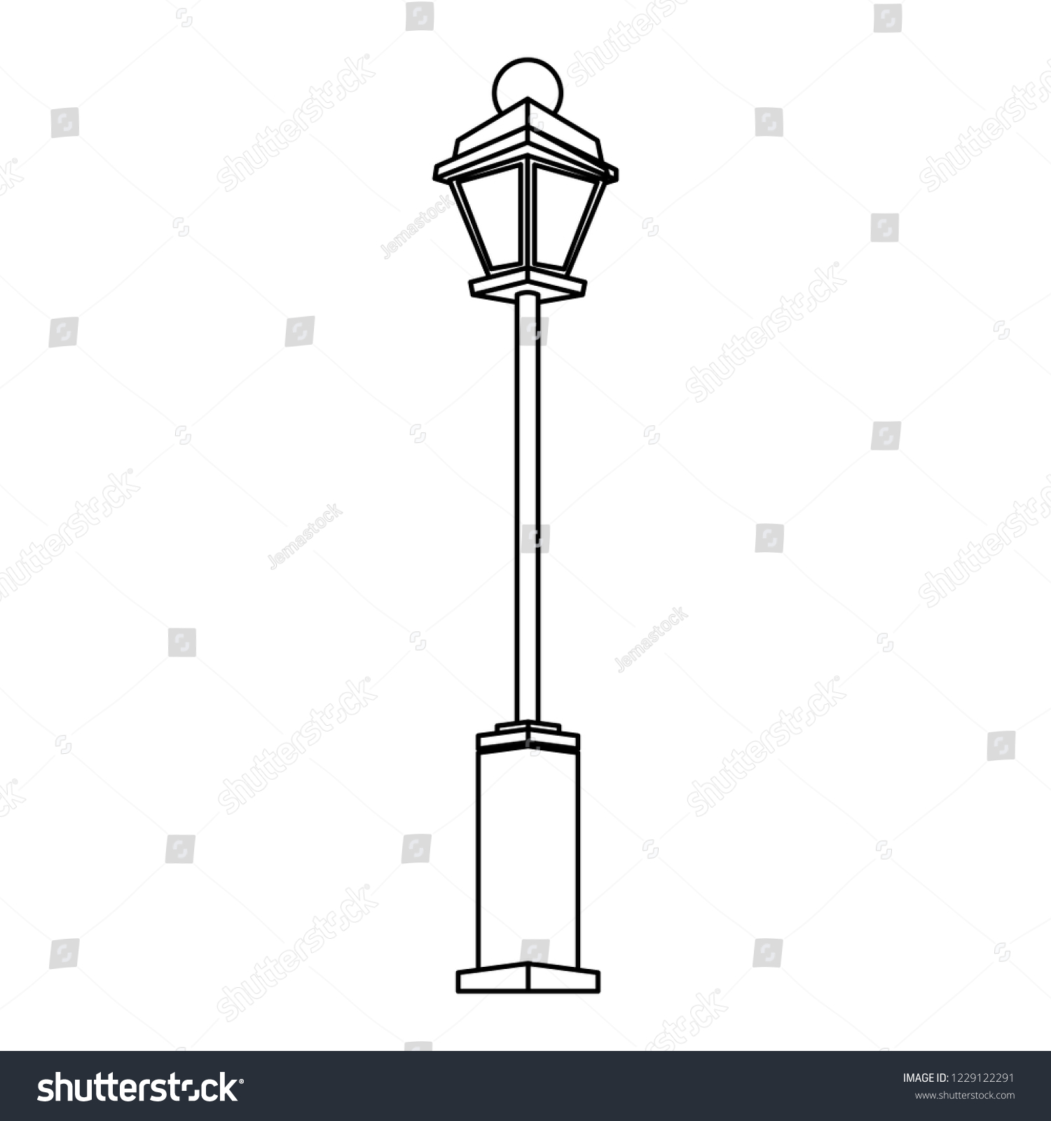 Street Light Cartoon Stock Vector (Royalty Free) 1229122291