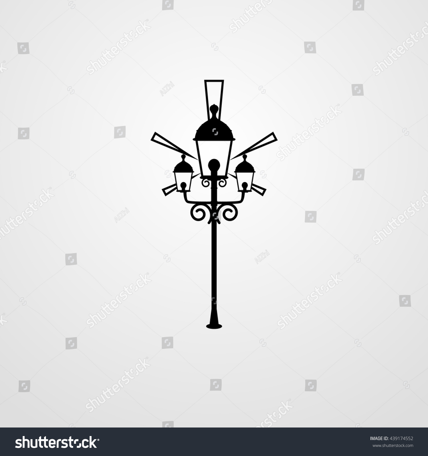 Street Light Sign Icon Vector Solid Stock Vector (Royalty Free ...