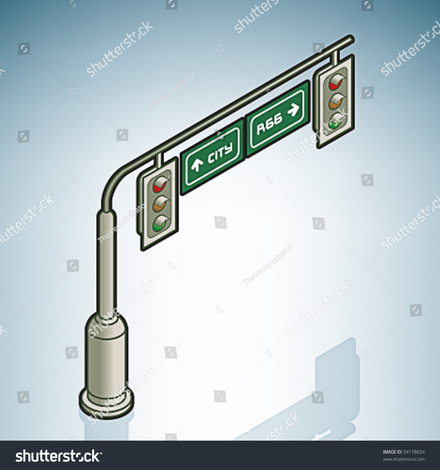 Street Lights Signs Stock Vector (Royalty Free) 54178024 | Shutterstock