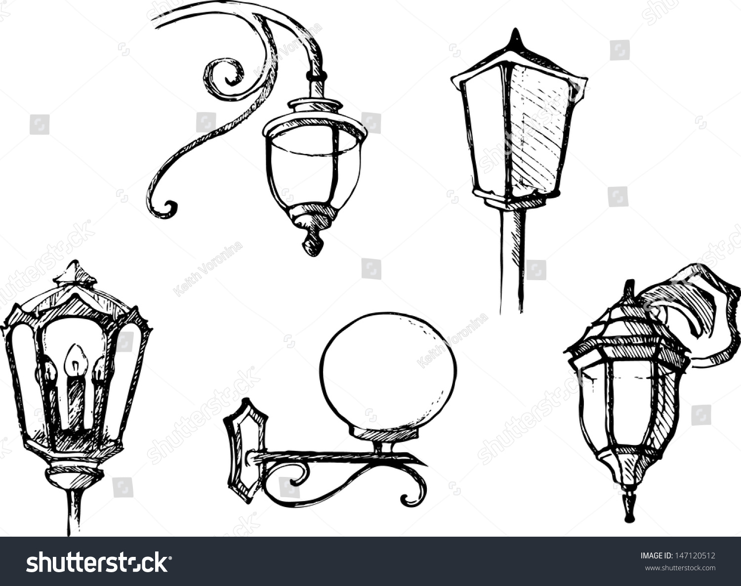 Street Lights Vector Stock Vector (Royalty Free) 147120512 | Shutterstock