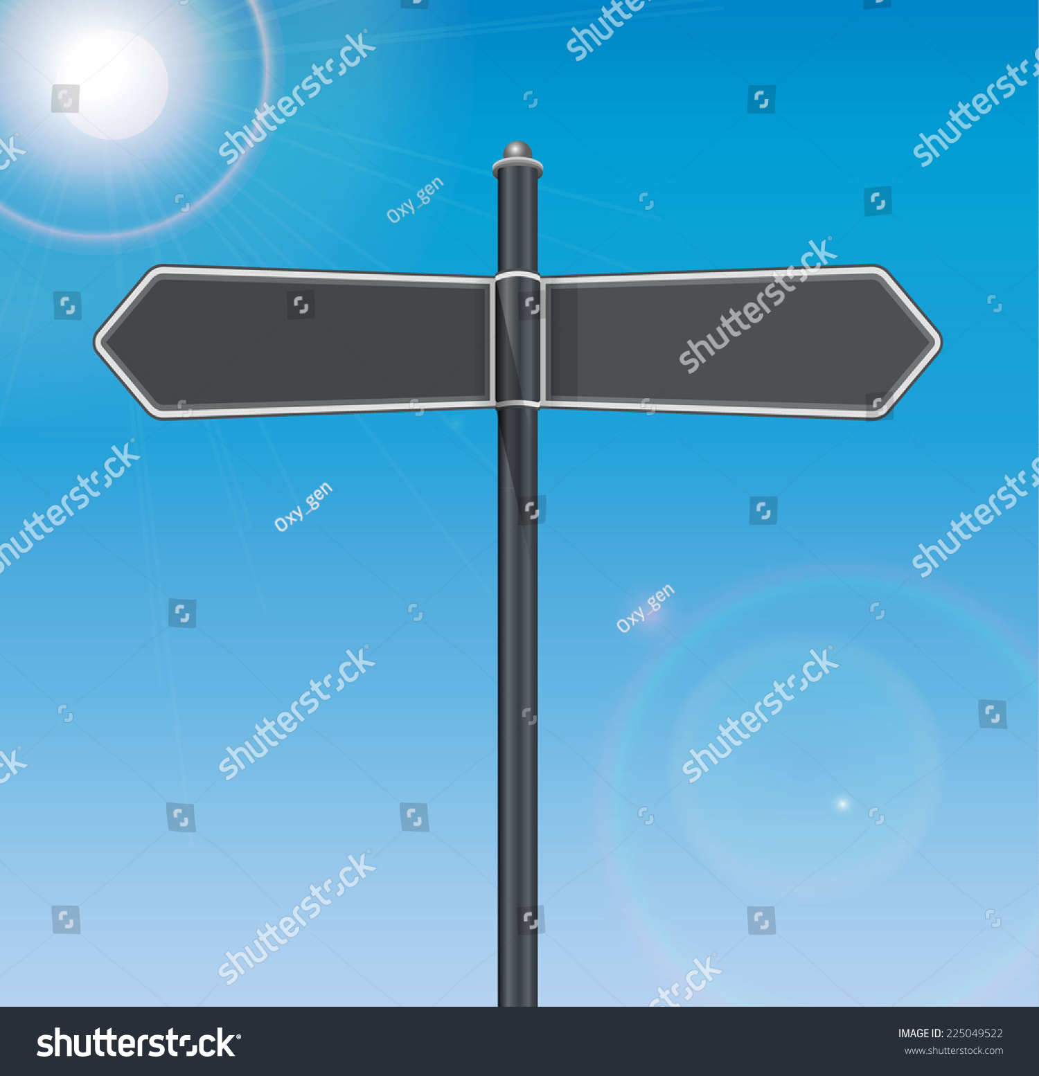 Street Sign Post Vector Illustration Stock Vector (Royalty Free ...