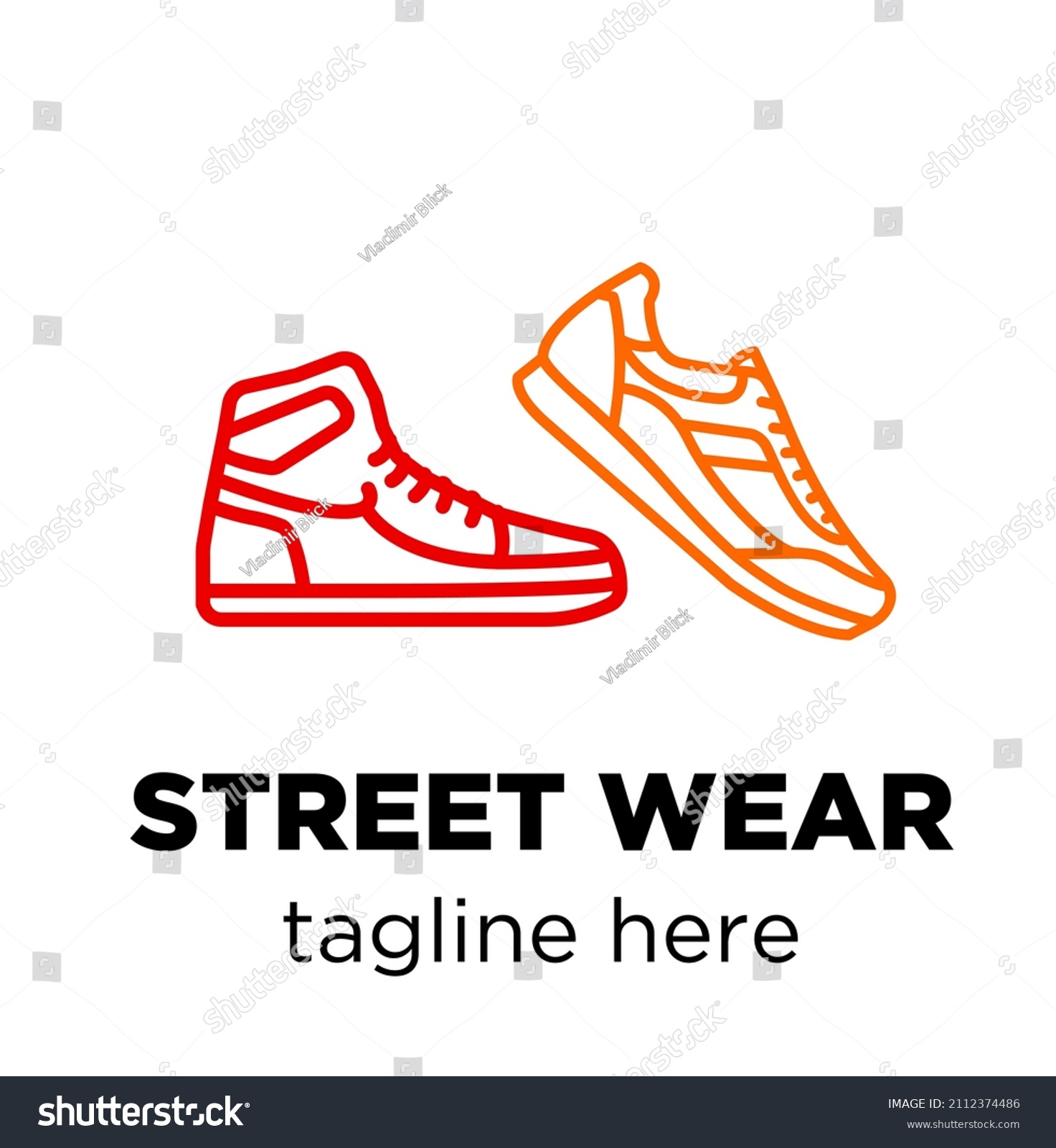 Street Wear Logo Design Vector Stock Vector (Royalty Free) 2112374486
