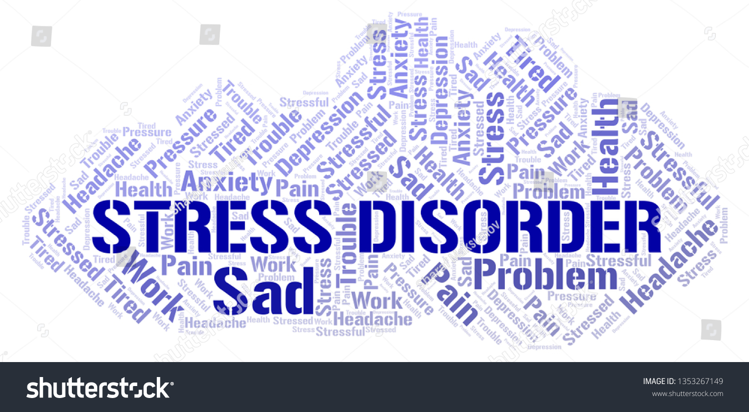 Stress Disorder Word Cloud Stock Vector (Royalty Free) 1353267149 ...