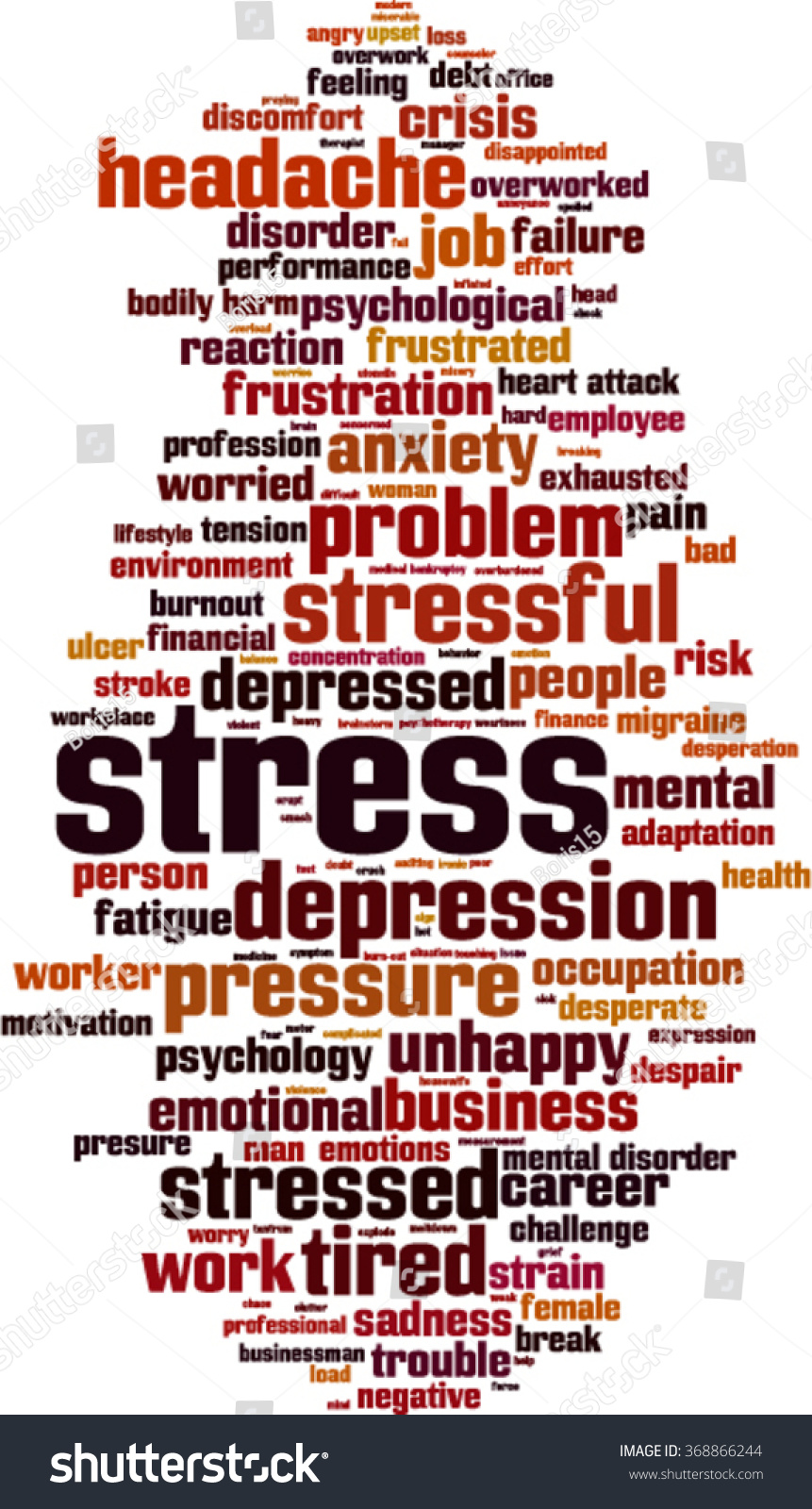 Stress Word Cloud Concept Vector Illustration Stock Vector (Royalty ...