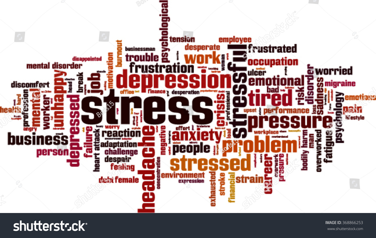 Stress Word Cloud Concept Vector Illustration Stock Vector (Royalty ...