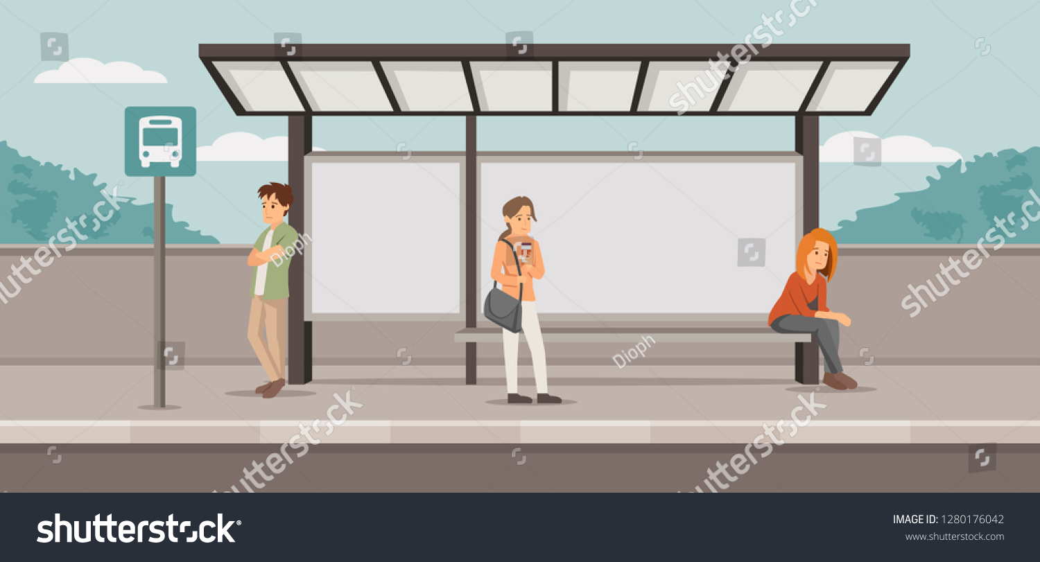 4,289 Cartoon bus station Images, Stock Photos & Vectors | Shutterstock