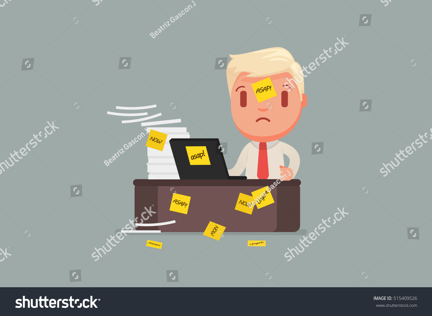Stressed People Asap Sticky Notes Stock Vector (Royalty Free) 515409526 ...