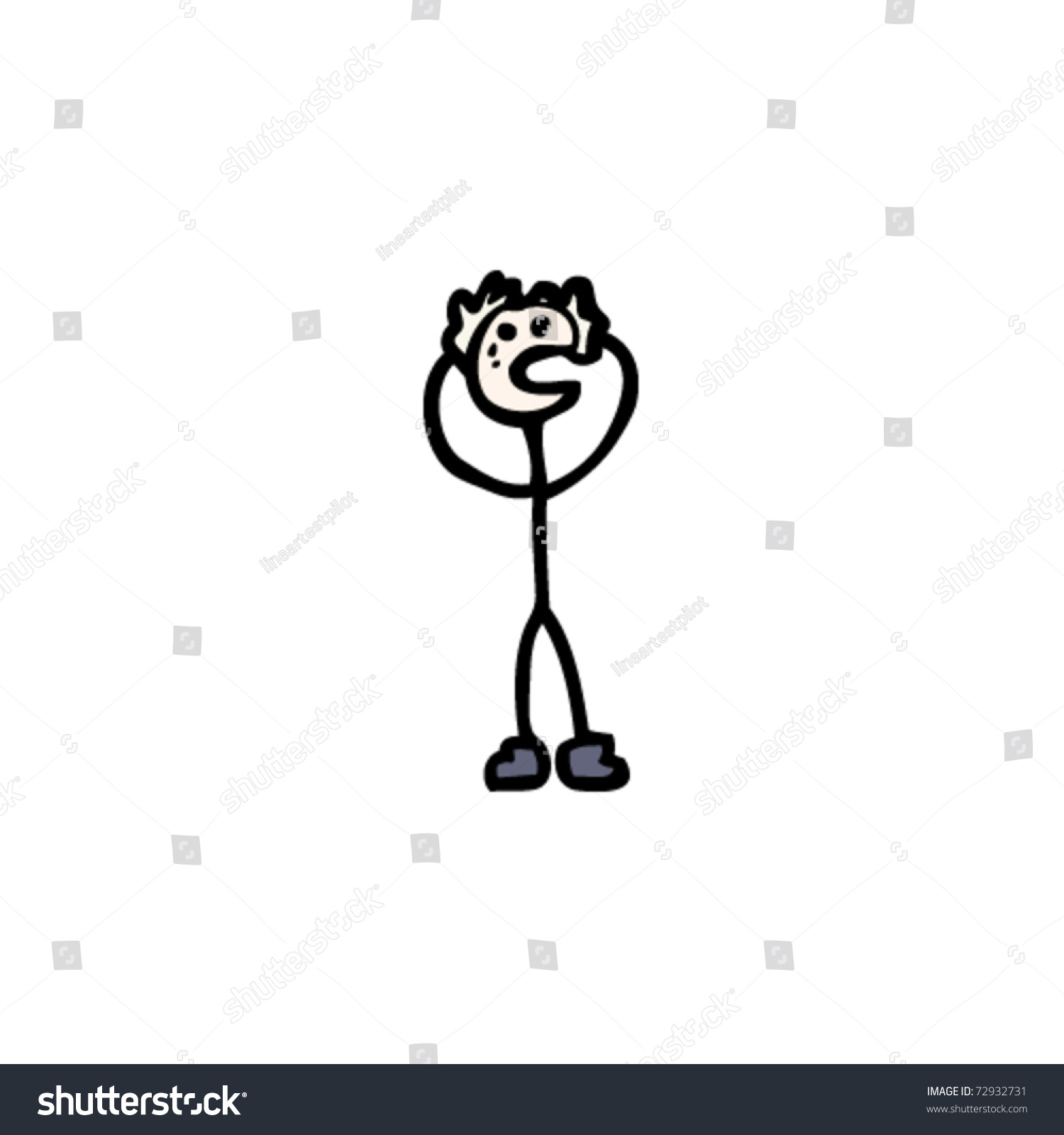 Stressed Stick Man Cartoon Stock Vector (Royalty Free) 72932731 ...