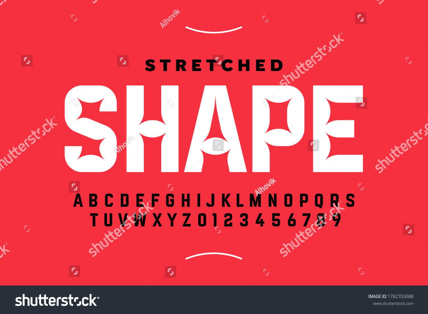 Stretched Style Font Design Alphabet Letters Stock Vector (Royalty Free) 1782703088 | Shutterstock