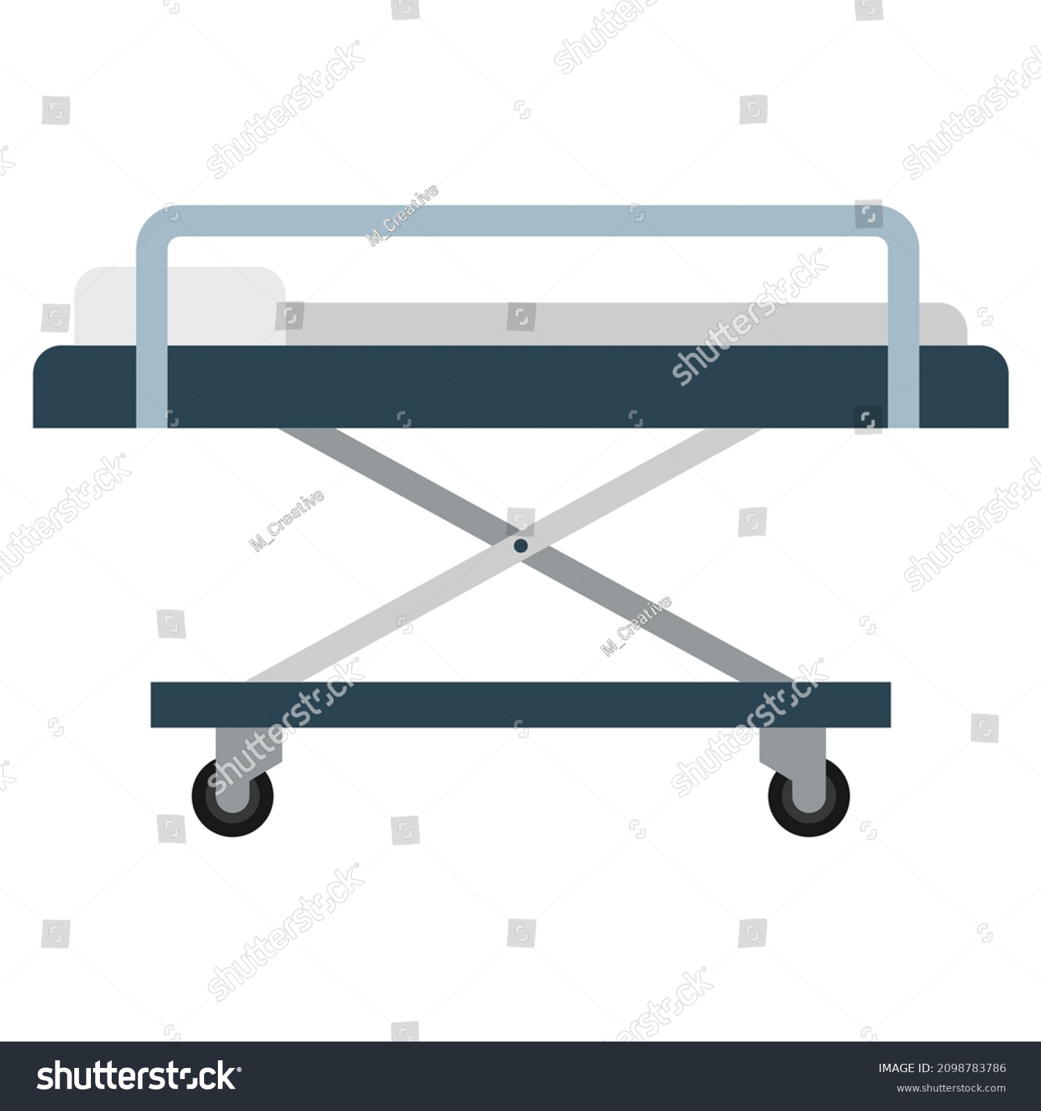 Stretcher Flat Clipart Vector Illustration Stock Vector (Royalty Free ...
