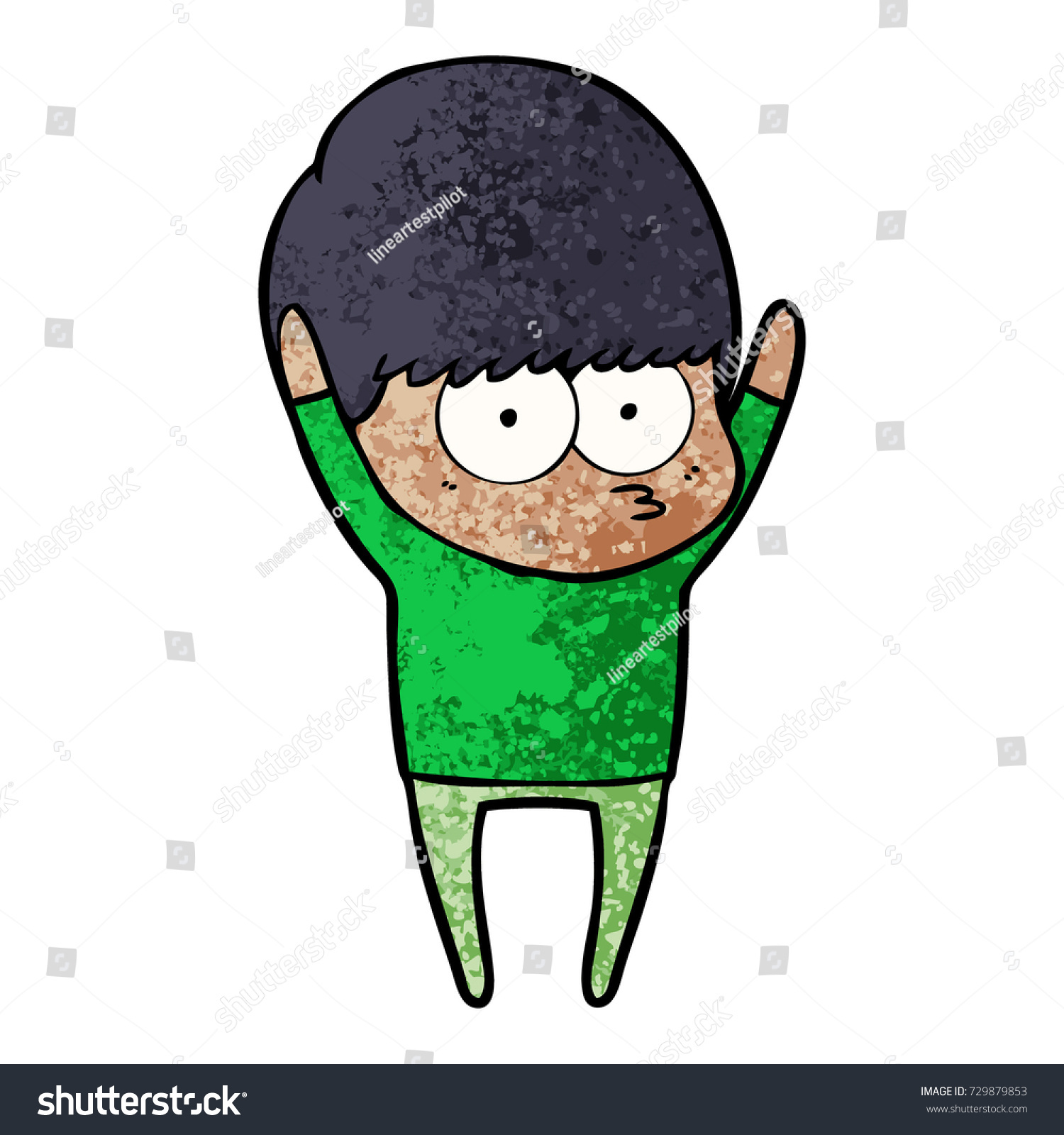 Stretching Cartoon Boy Stock Vector (Royalty Free) 729879853