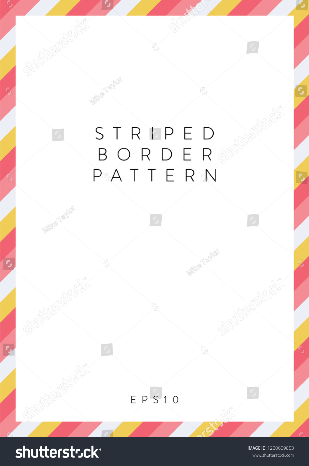 Striped Invite Border Background Stock Vector (Royalty Free) 1200609853 ...