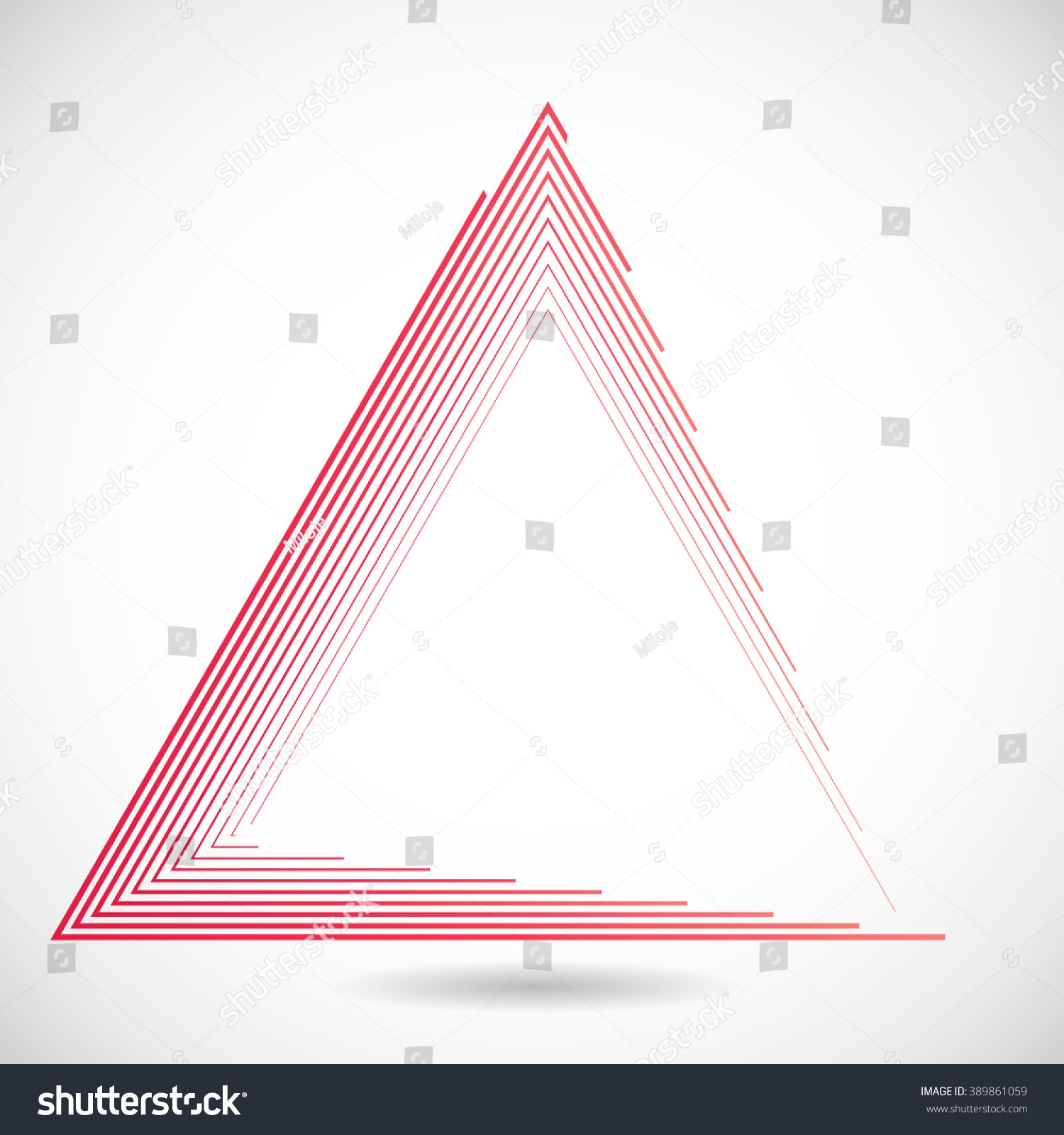Striped Triangle Logo Vector Stock Vector (Royalty Free) 389861059 ...
