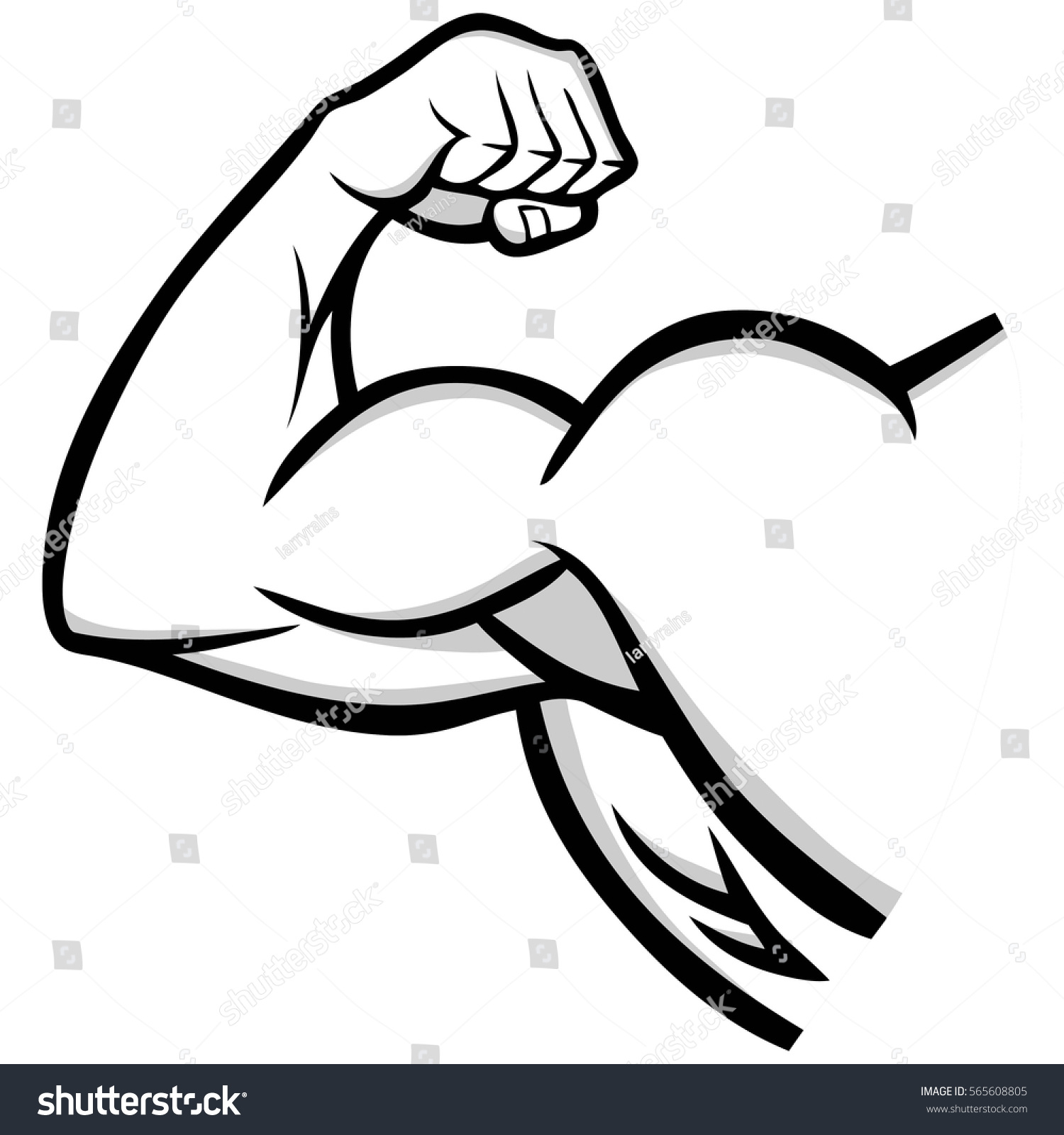 Strong Arm Illustration Stock Vector 565608805 - Shutterstock