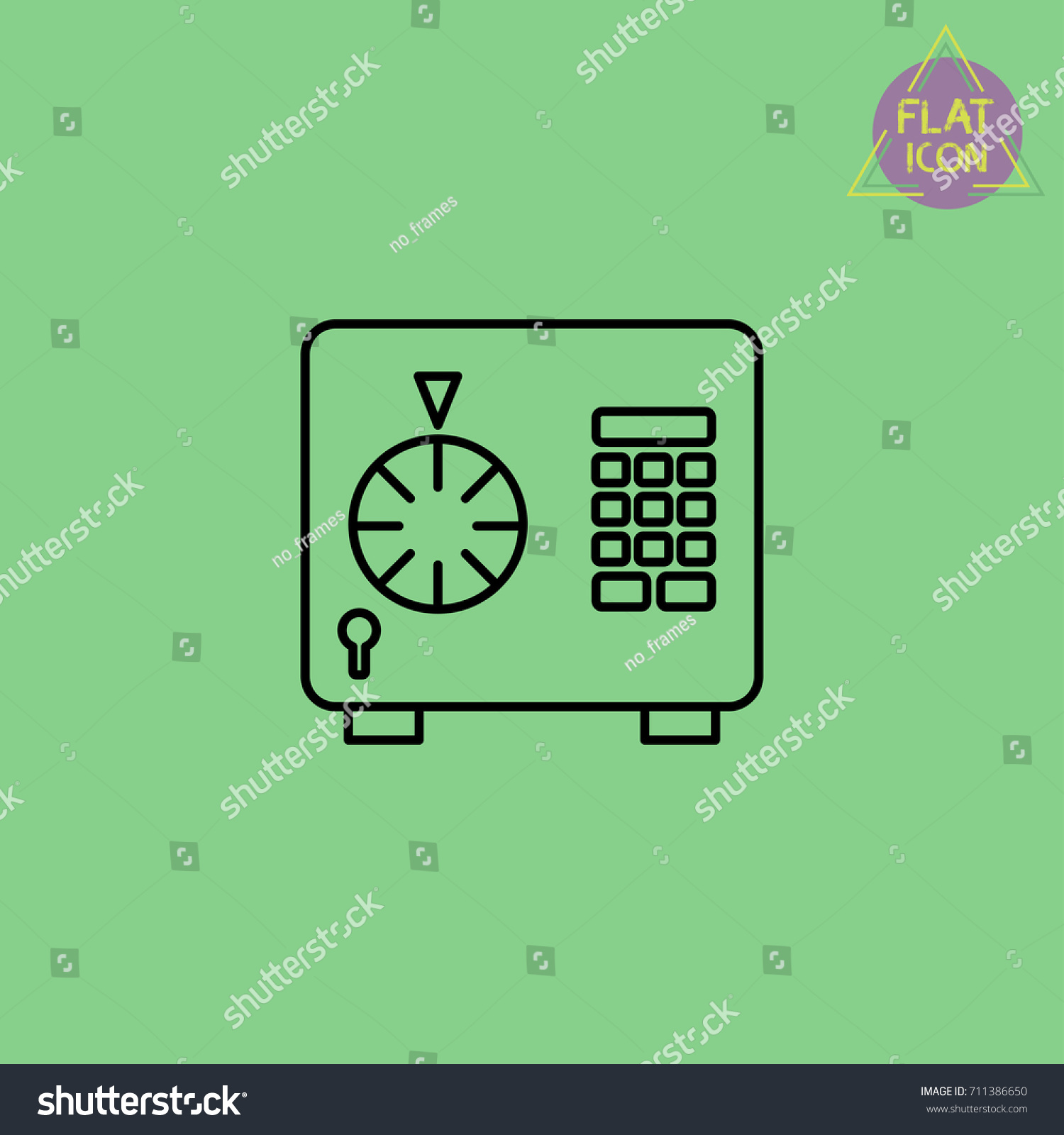 Strong Box Line Icon Stock Vector (Royalty Free) 711386650 | Shutterstock