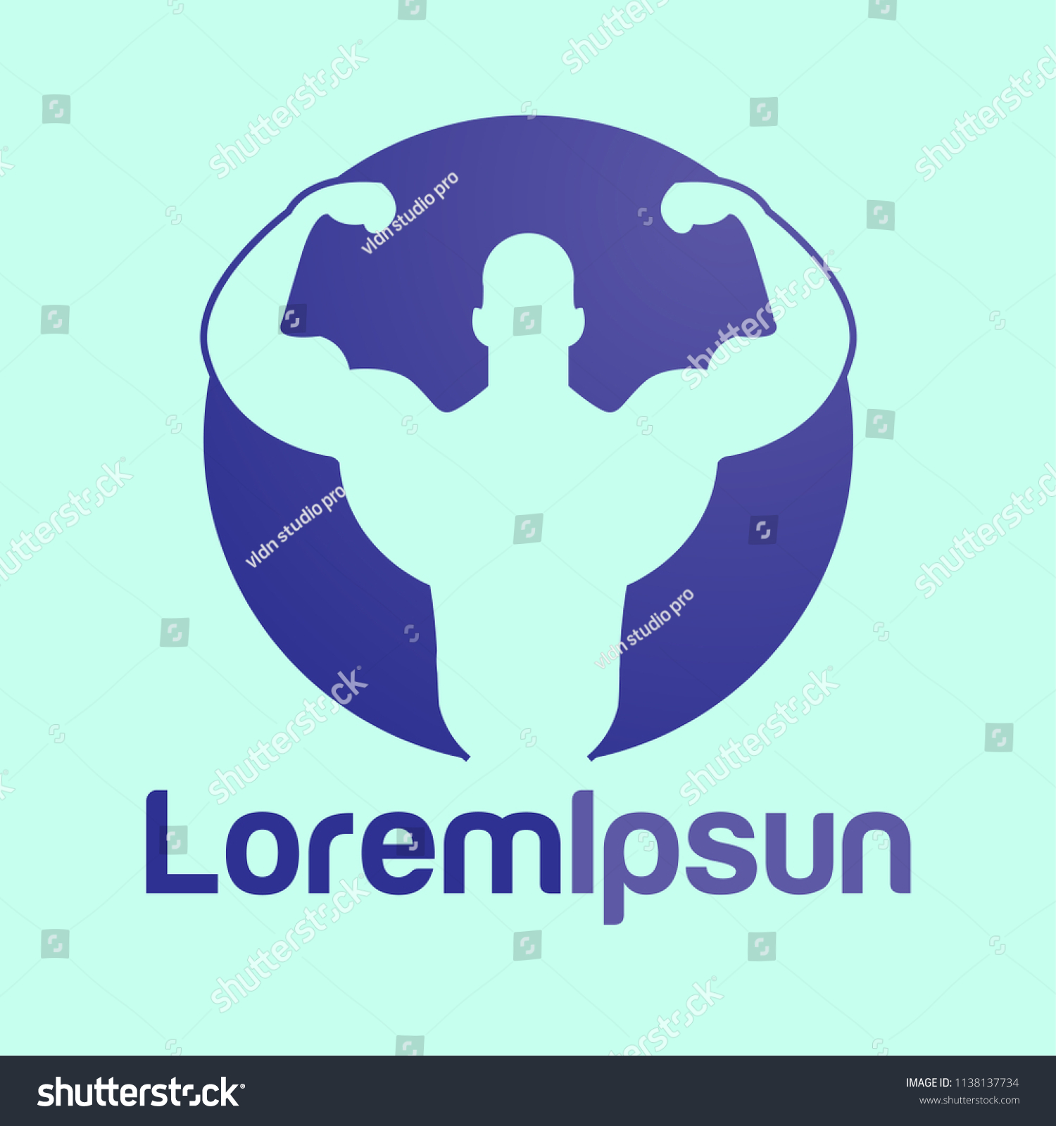 Strong Gym Logo Template Stock Vector (Royalty Free) 1138137734