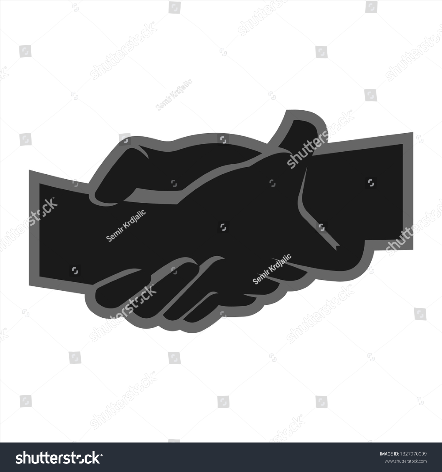 Strong Handshake Illustration Stock Vector (Royalty Free) 1327970099 ...