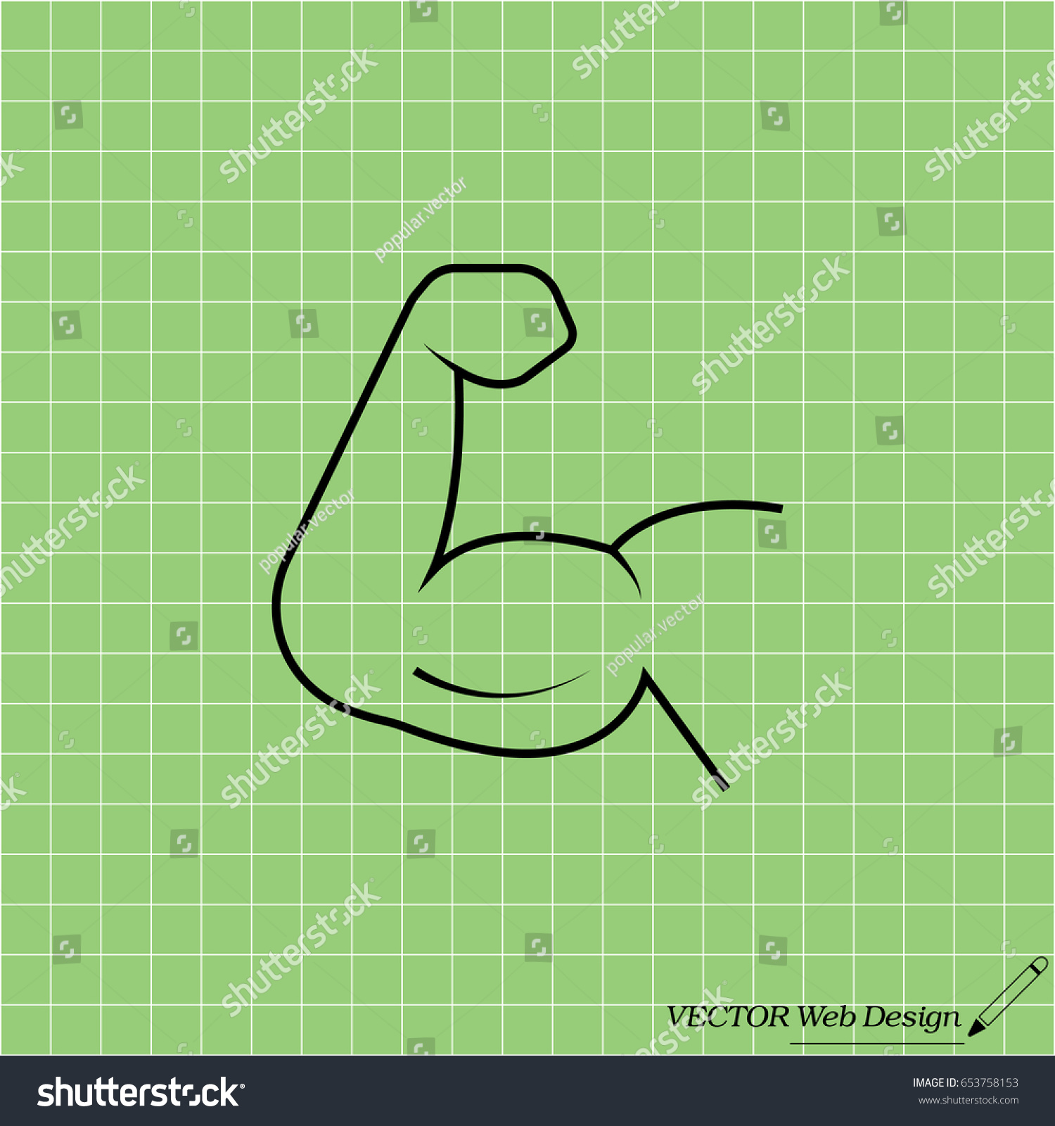 Strong Icon Muscles Stock Vector (Royalty Free) 653758153