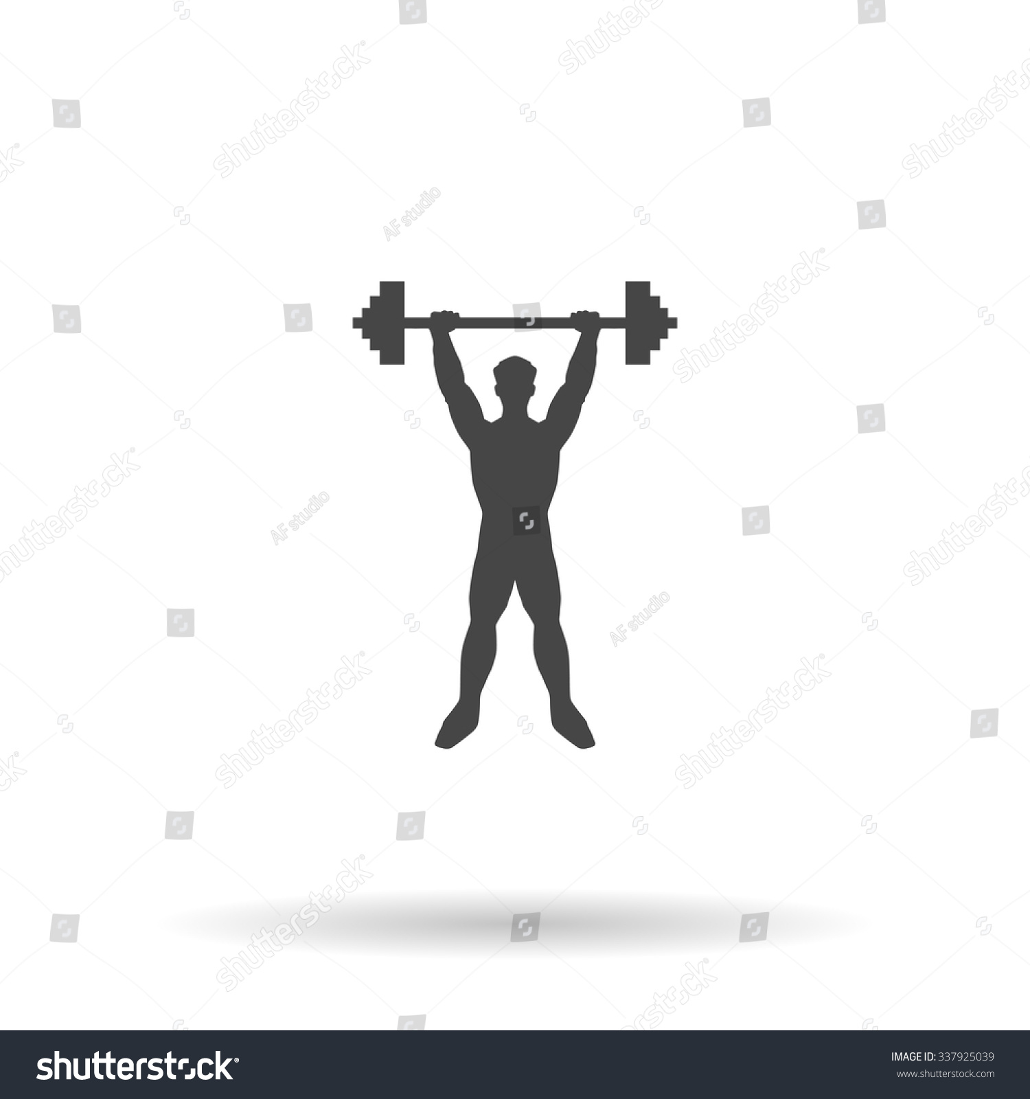 Strong Man Icon Vector Stock Vector 337925039 - Shutterstock