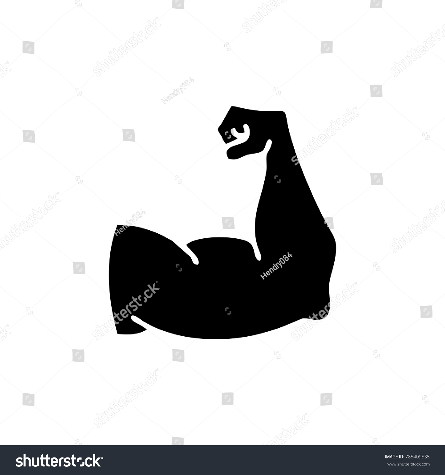 Strong Muscles Icon Stock Vector (Royalty Free) 785409535