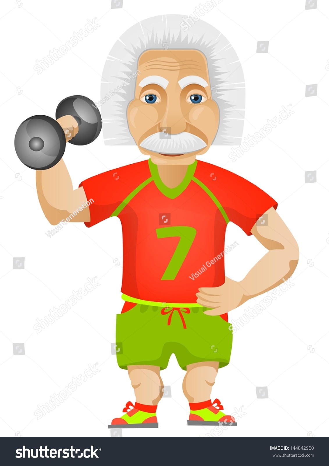 Strong Old Man Stock Vector (Royalty Free) 144842950 | Shutterstock