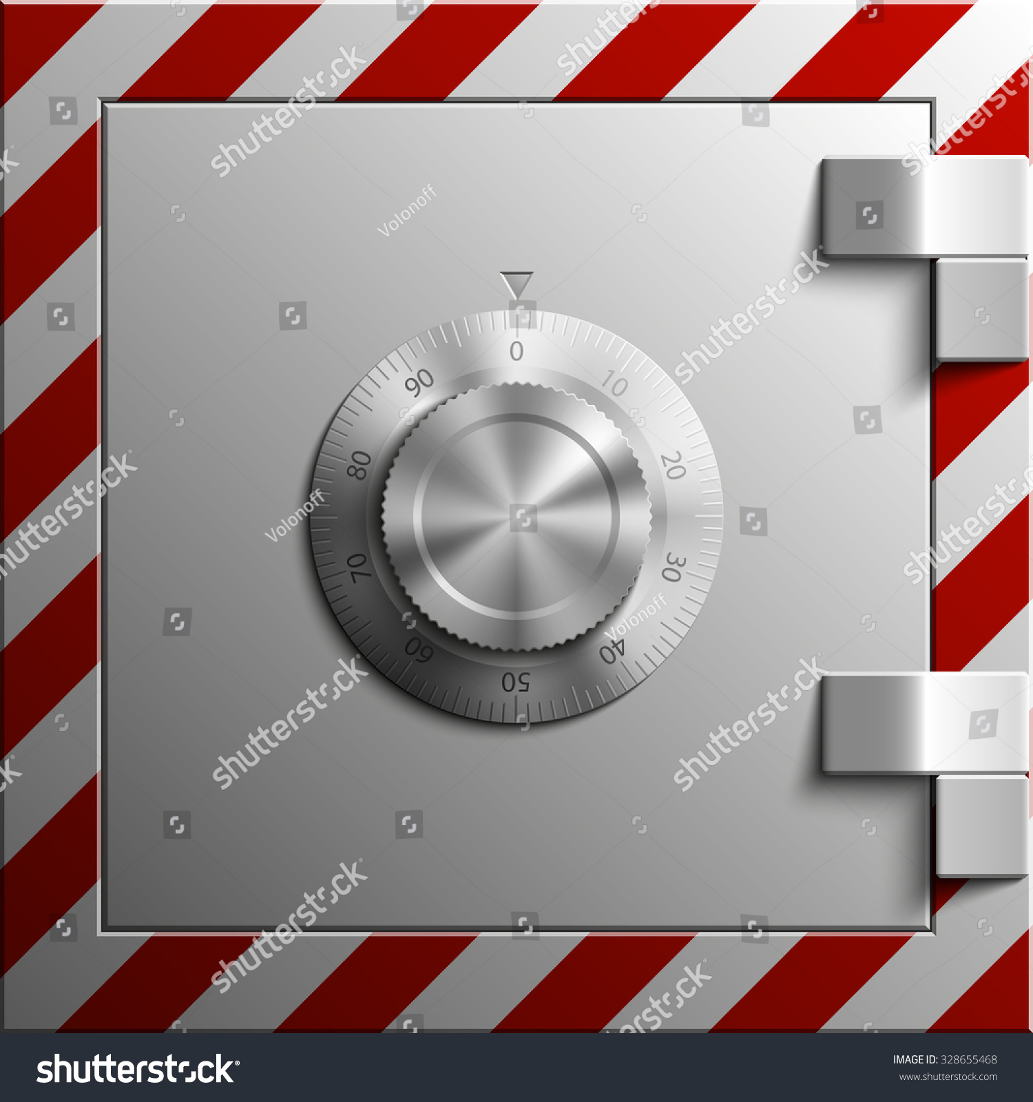 Strongbox Combination Lock Isolated On White Stock Vector (Royalty Free ...