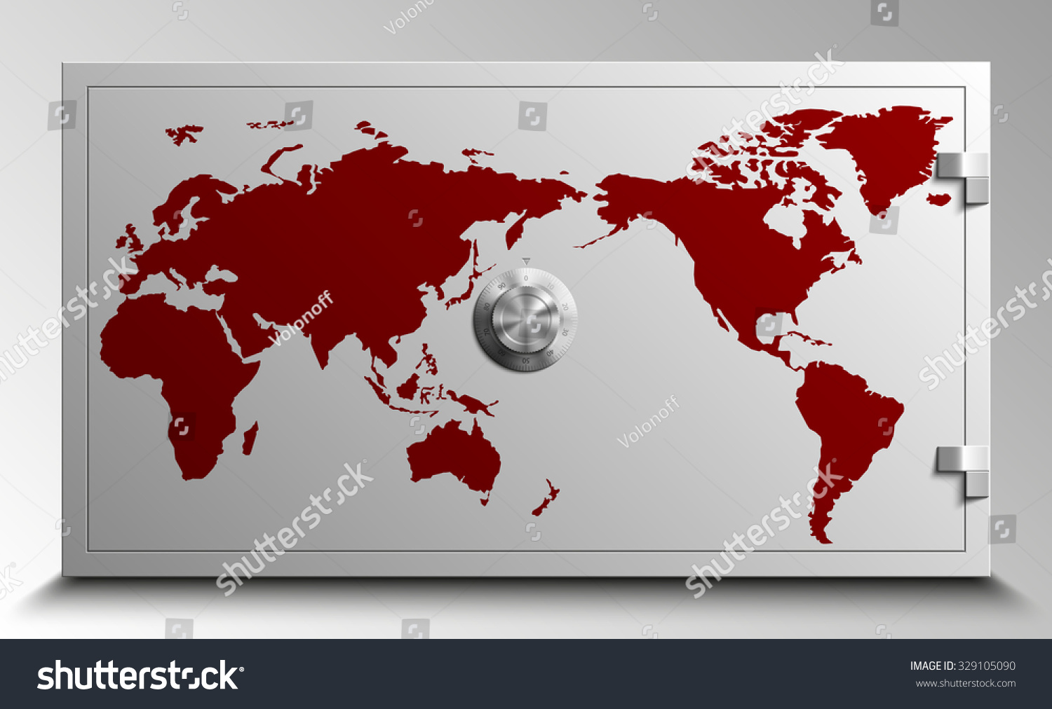 Strongbox Combination Lock World Map Security: เวกเตอร์สต็อก (ปลอดค่า ...