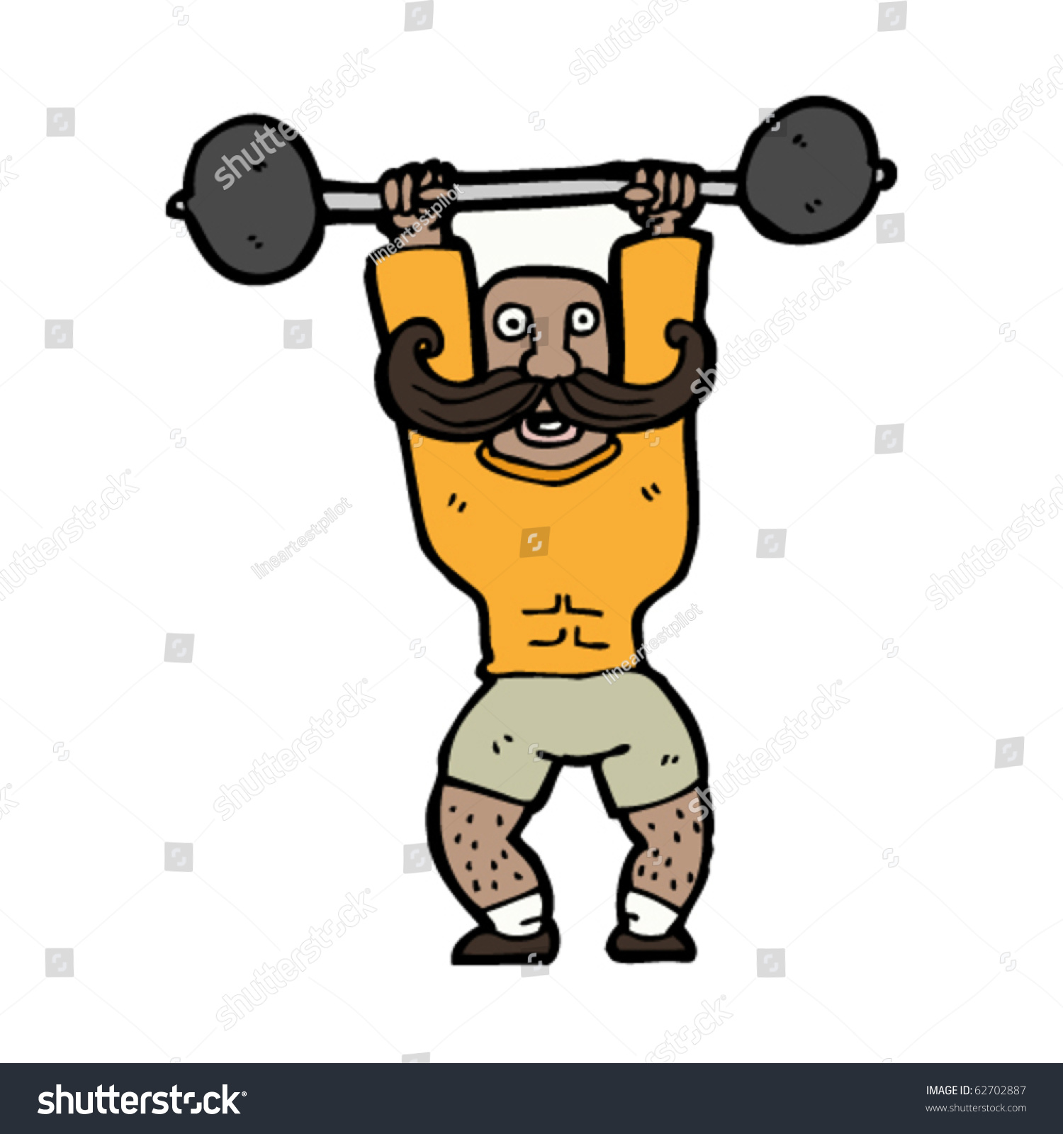 Strongman Cartoon Stock Vector Illustration 62702887 : Shutterstock