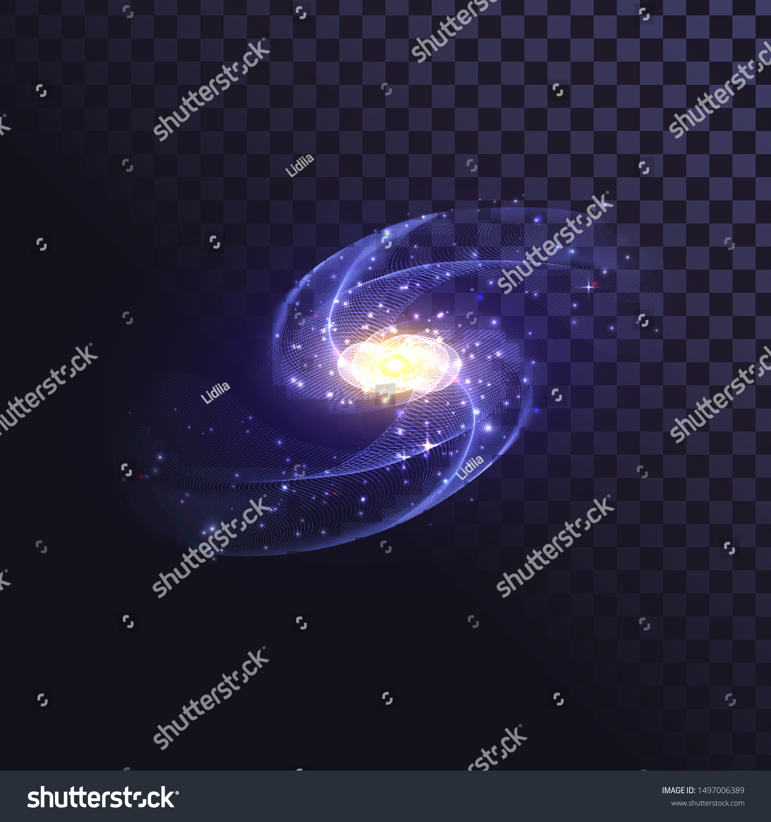 Structural Glowing Spiral Galaxy Star System Stock Vector (Royalty Free ...