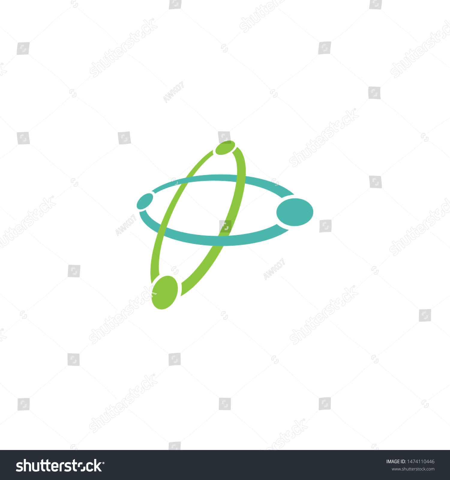 Structure Atom Logo Vector Icon Template 스톡 벡터(로열티 프리) 1474110446 ...