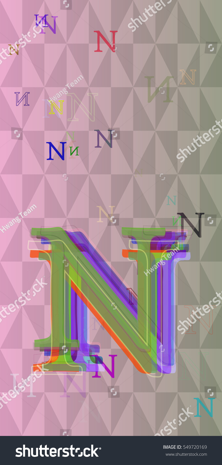 Structure Between Opposed Alphabet N Vector Stock Vector (Royalty Free ...