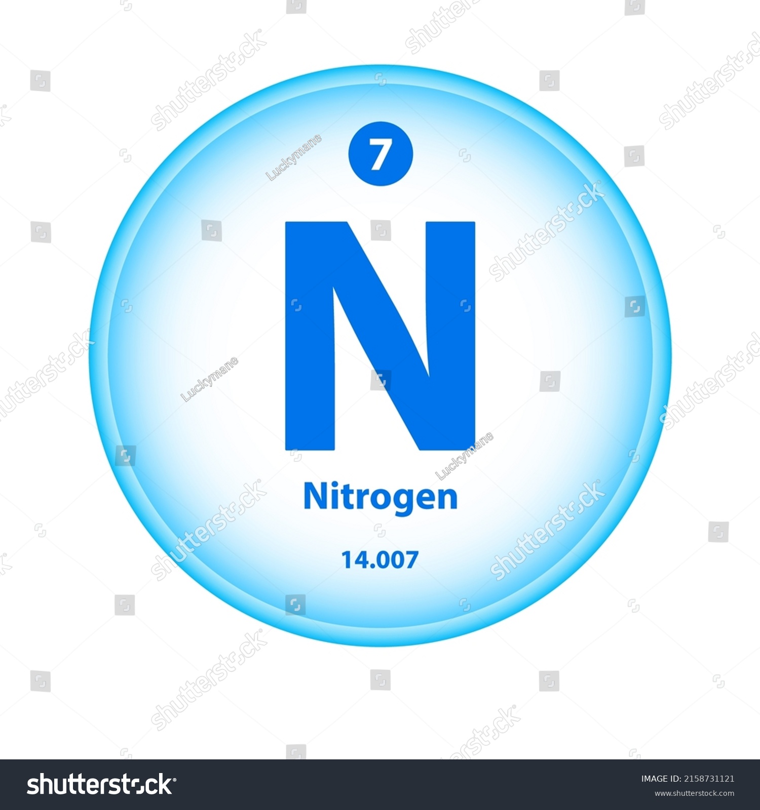 Structure Chemical Element Nitrogen N Symbol Stock Vector (Royalty Free ...