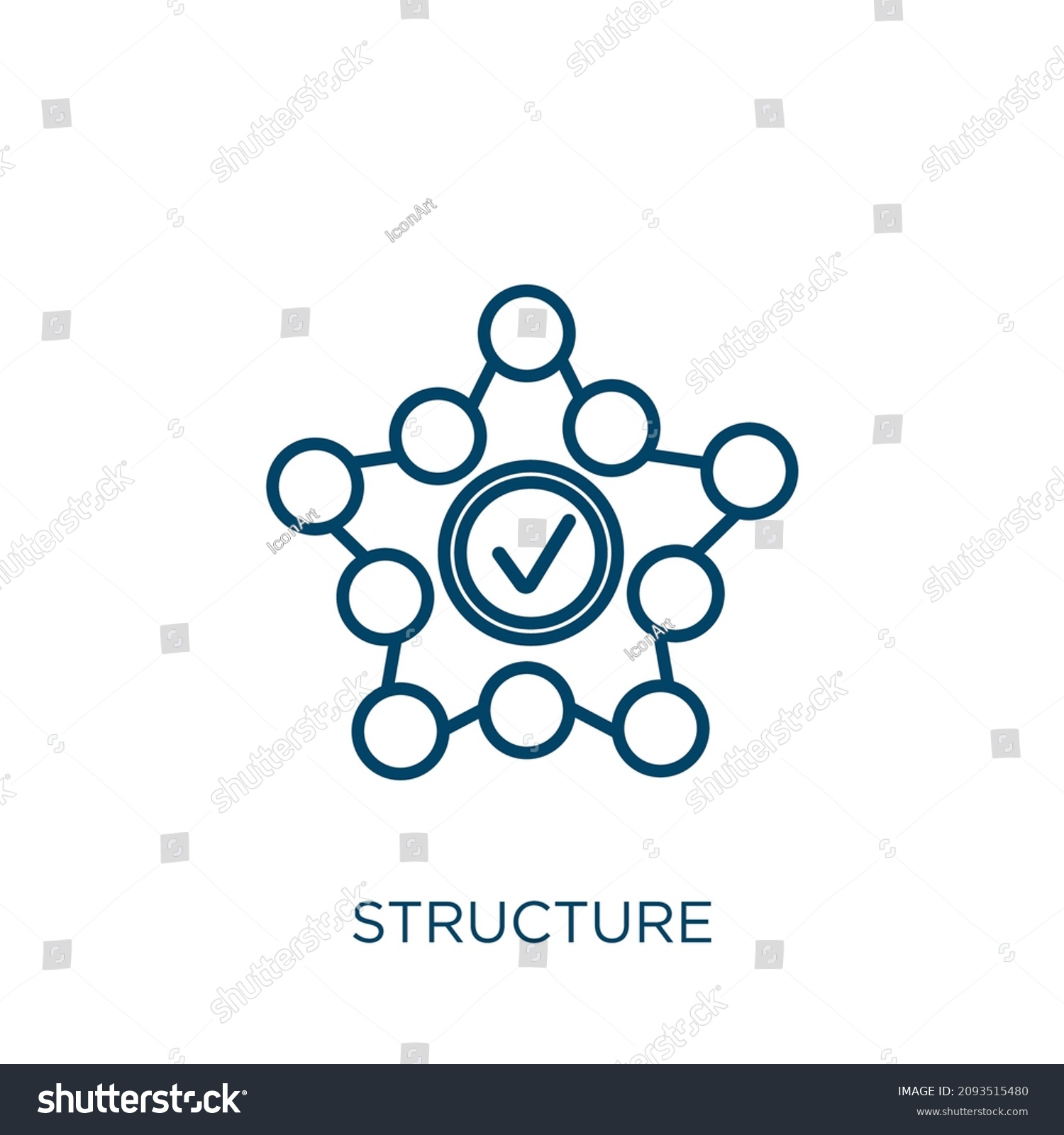 Structure Icon Thin Linear Structure Outline Stock Vector (Royalty Free ...