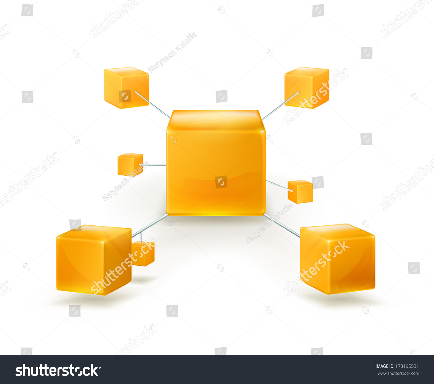 Structure Cubes Vector Icon Stock Vector (Royalty Free) 173195531