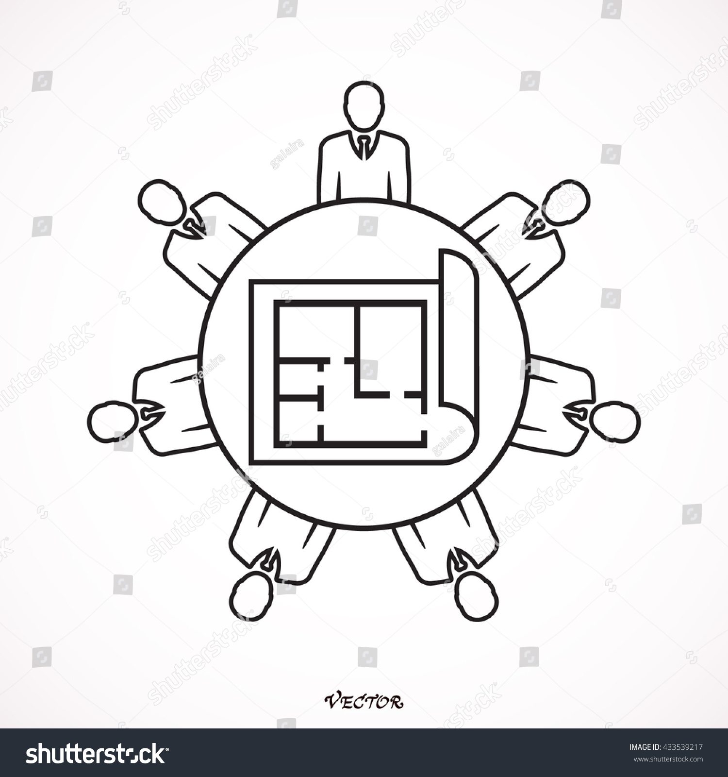 Structured Building Construction Design Plan Concept Stock Vector ...