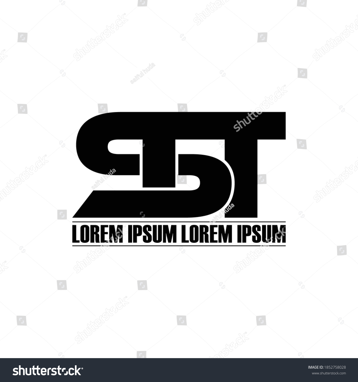 Stt Letter Monogram Logo Design Vector: เวกเตอร์สต็อก (ปลอดค่าลิขสิทธิ์ ...