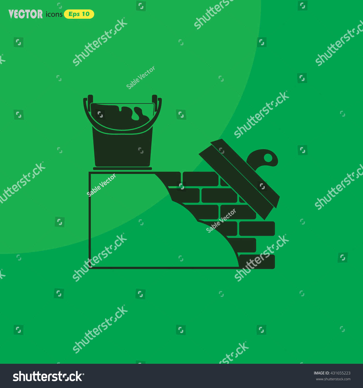 Stucco Wall Vector Icon Stock Vector (Royalty Free) 431655223 ...