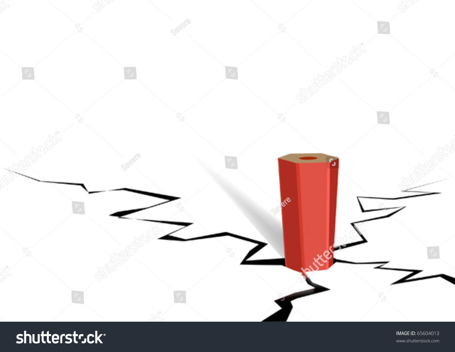 Stuck Pencil Stock Vector (Royalty Free) 65604013 | Shutterstock