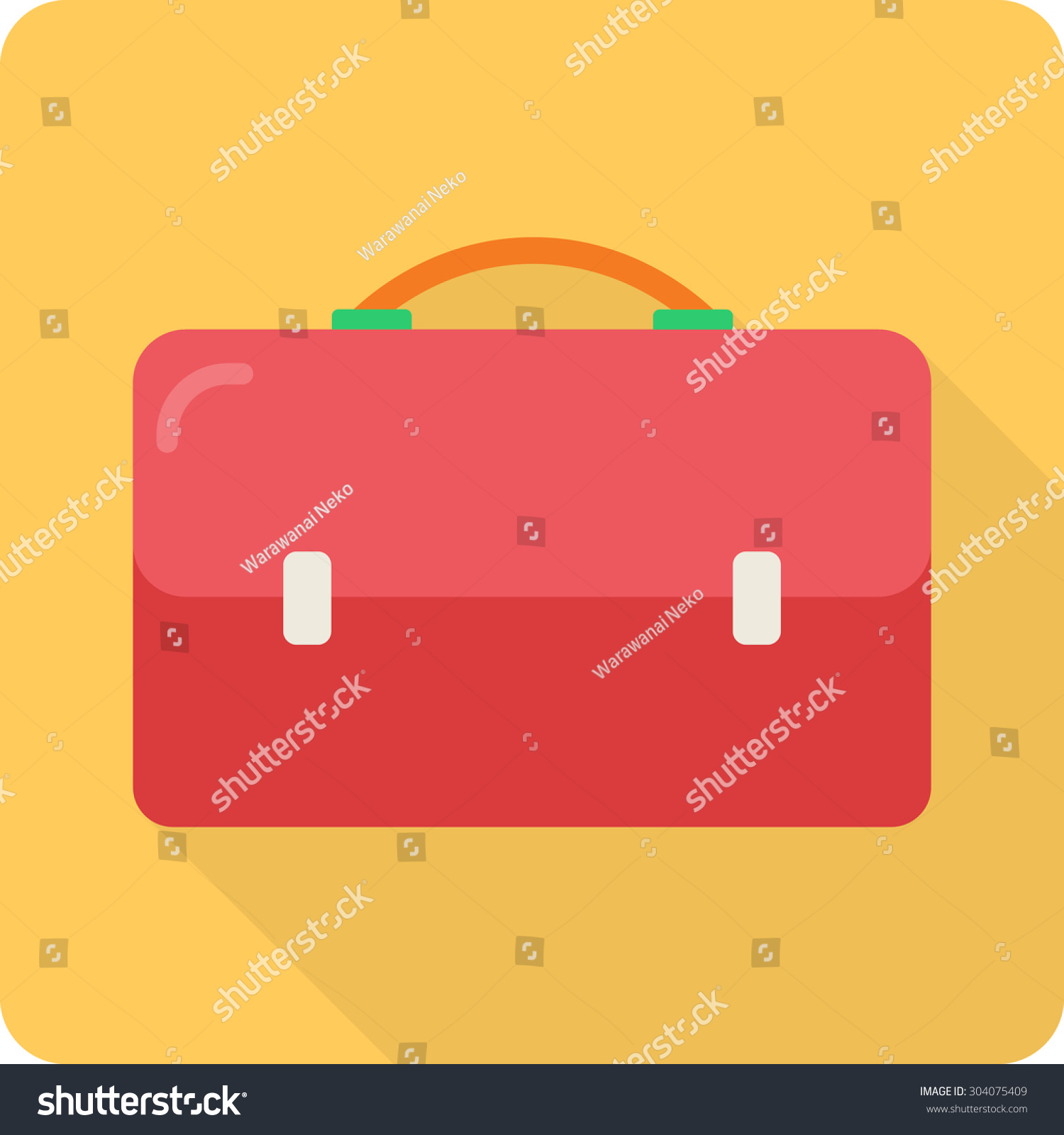 Student Briefcase Flat Design Student Equipment Stock Vector (Royalty ...