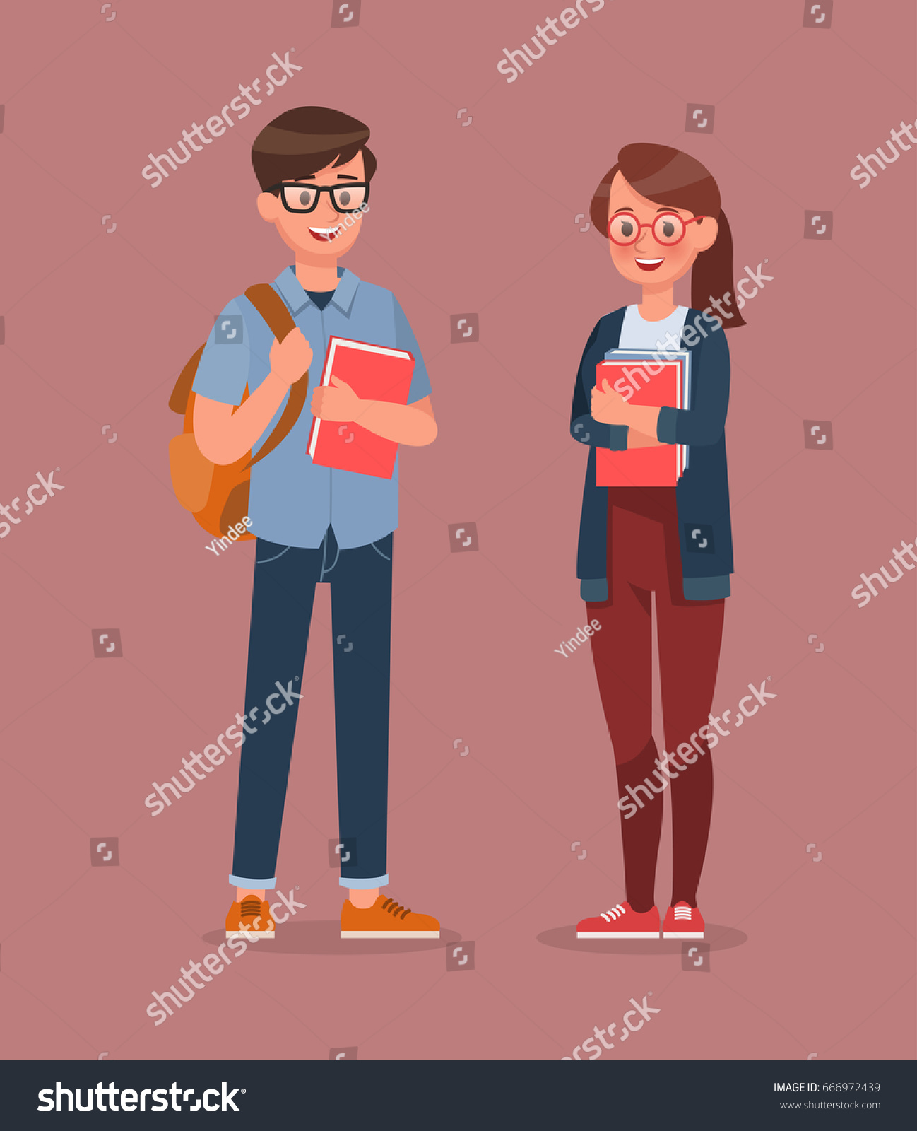 Student Character Vector Design Stock Vector (Royalty Free) 666972439