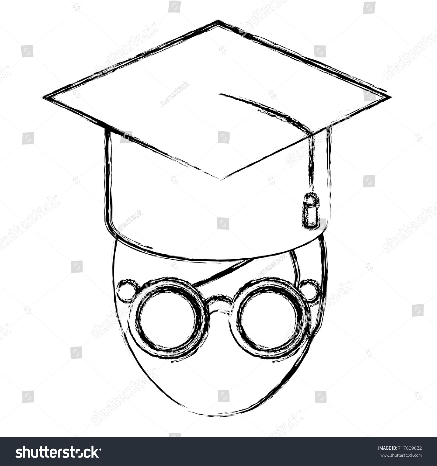 Student Graduation Cartoon Stock Vector (Royalty Free) 717669622 ...