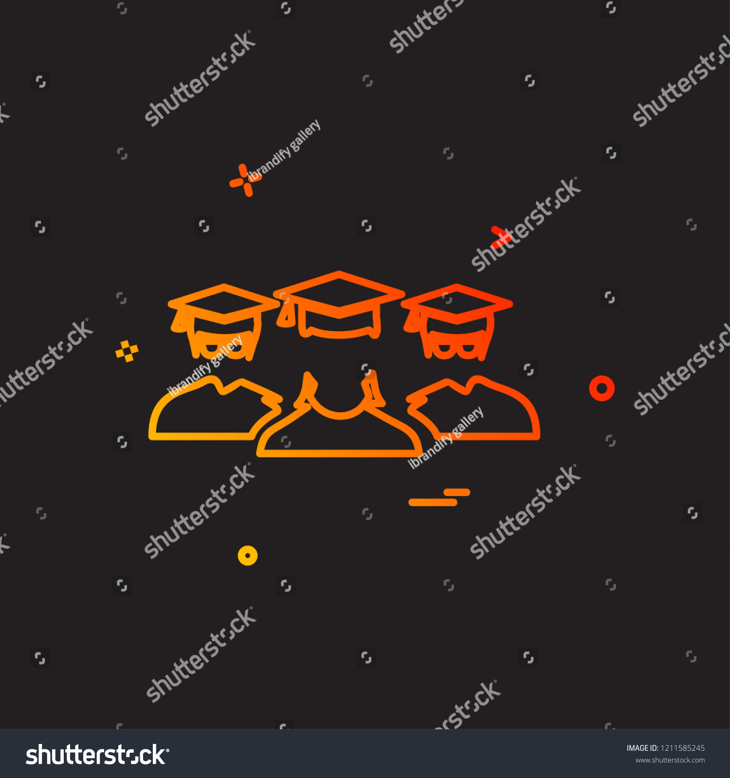 Student Group Icon Design Vector Stock Vector (Royalty Free) 1211585245