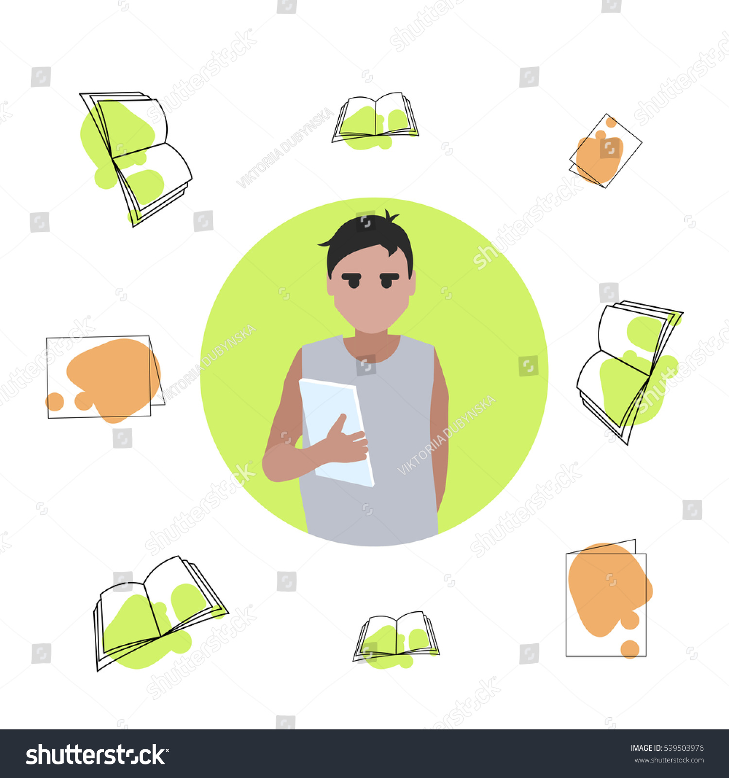 Student Flat Design Stock Vector (Royalty Free) 599503976 | Shutterstock