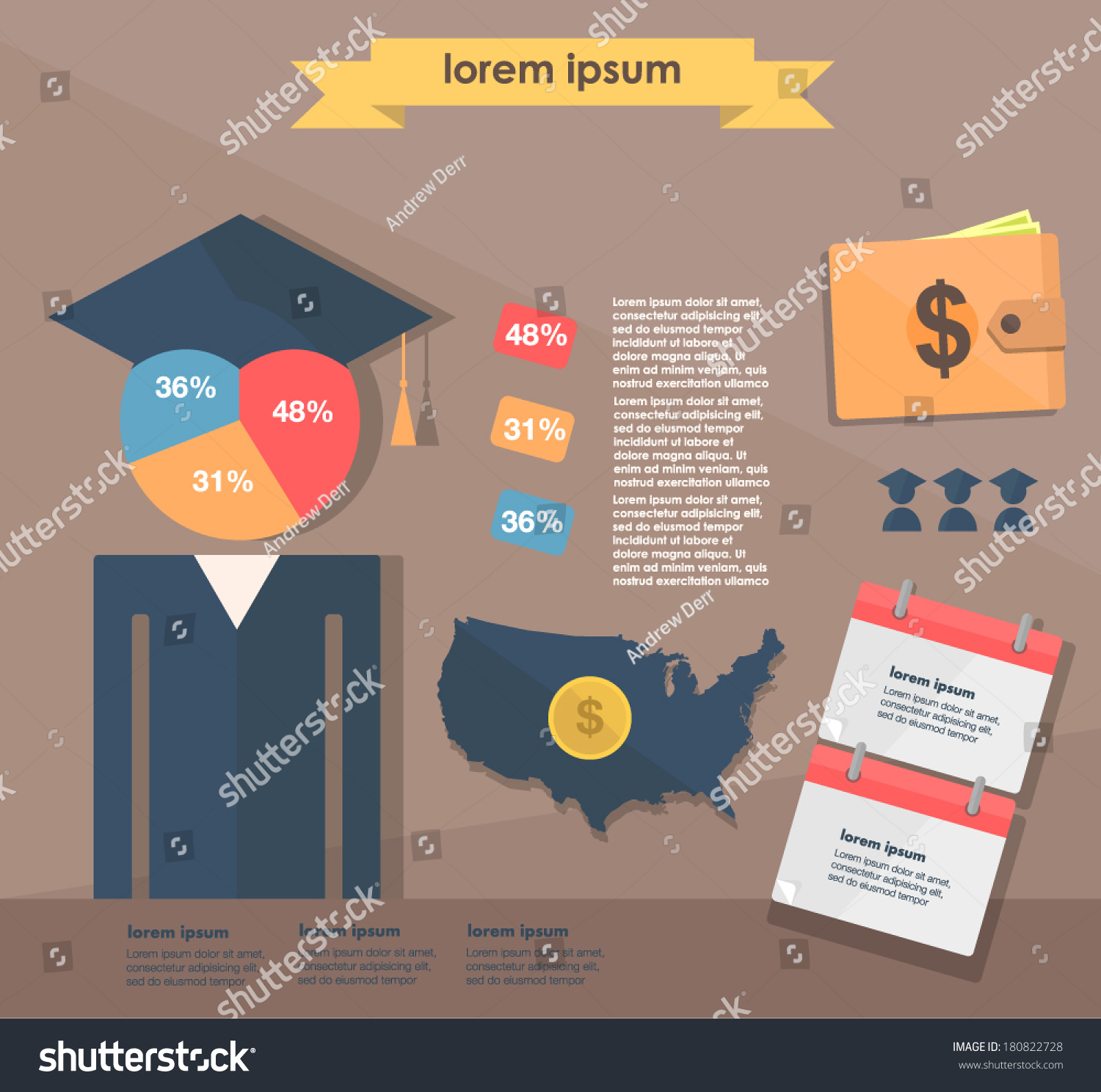 Student Infographic Stock Vector (Royalty Free) 180822728