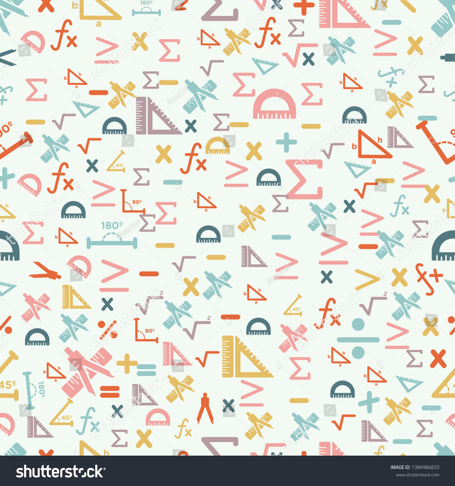 Student Seamless Fabric Pattern Set Design Stock Vector (Royalty Free ...